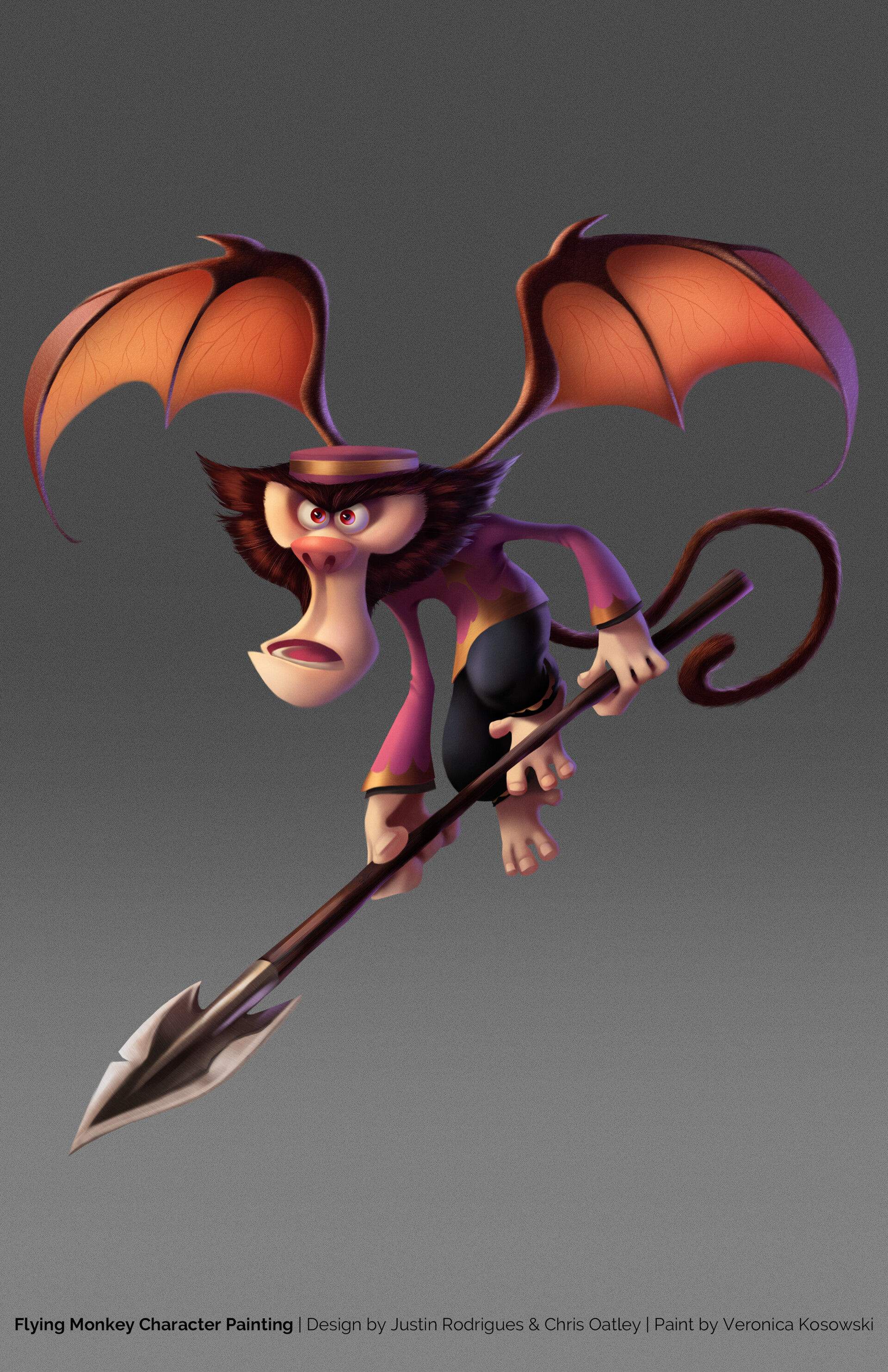 ArtStation - Flying Monkey Character Painting (Wizard of Oz)