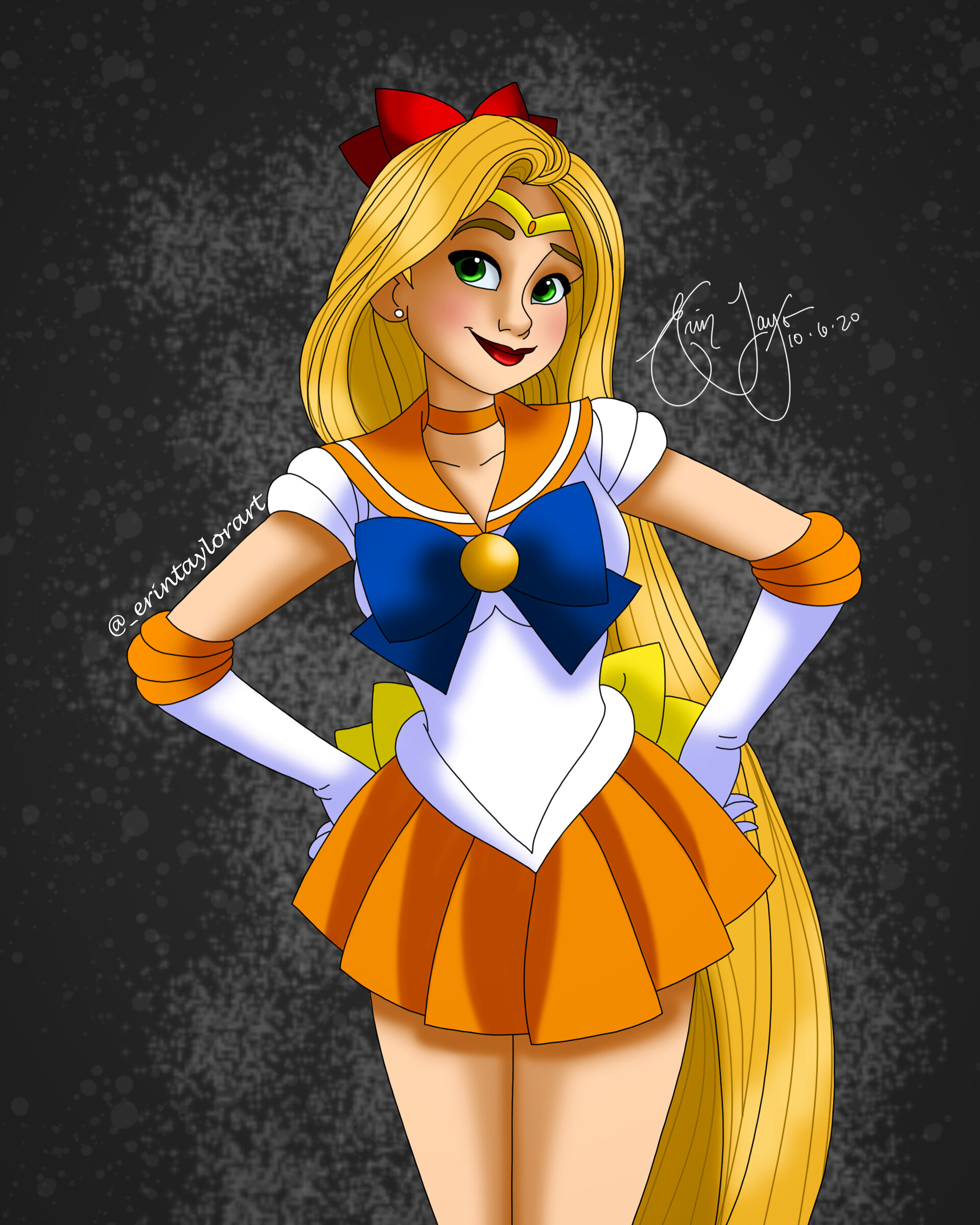 ArtStation - Rapunzel as Sailor Venus