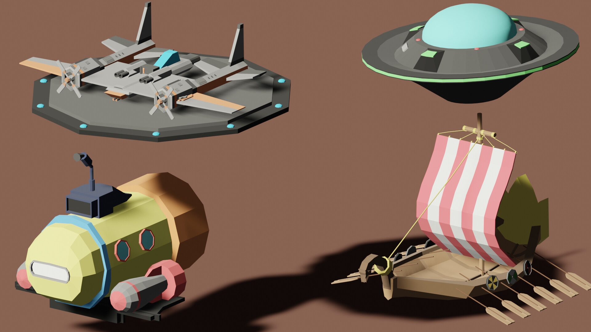 ArtStation - Low Poly 'Vehicles' Game Assets