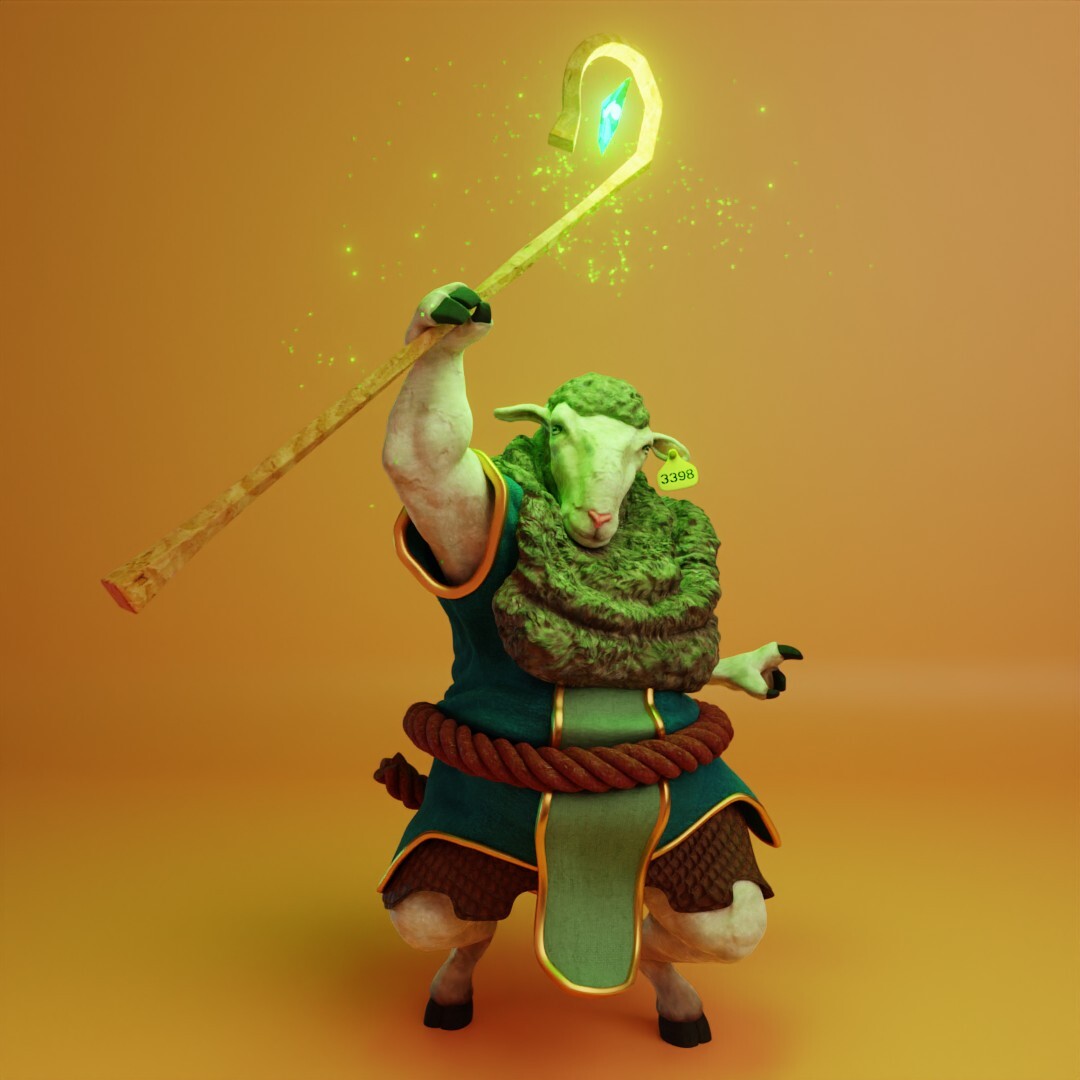 ArtStation - Sheep Mage Sculpt