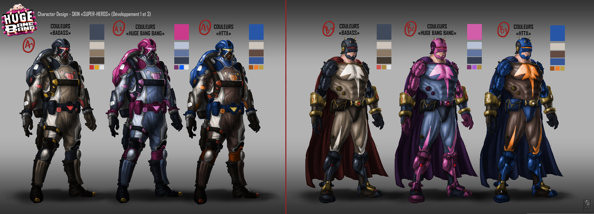 ArtStation - Character Design pour le jeu vidéo "HUGE BANG BANG ...