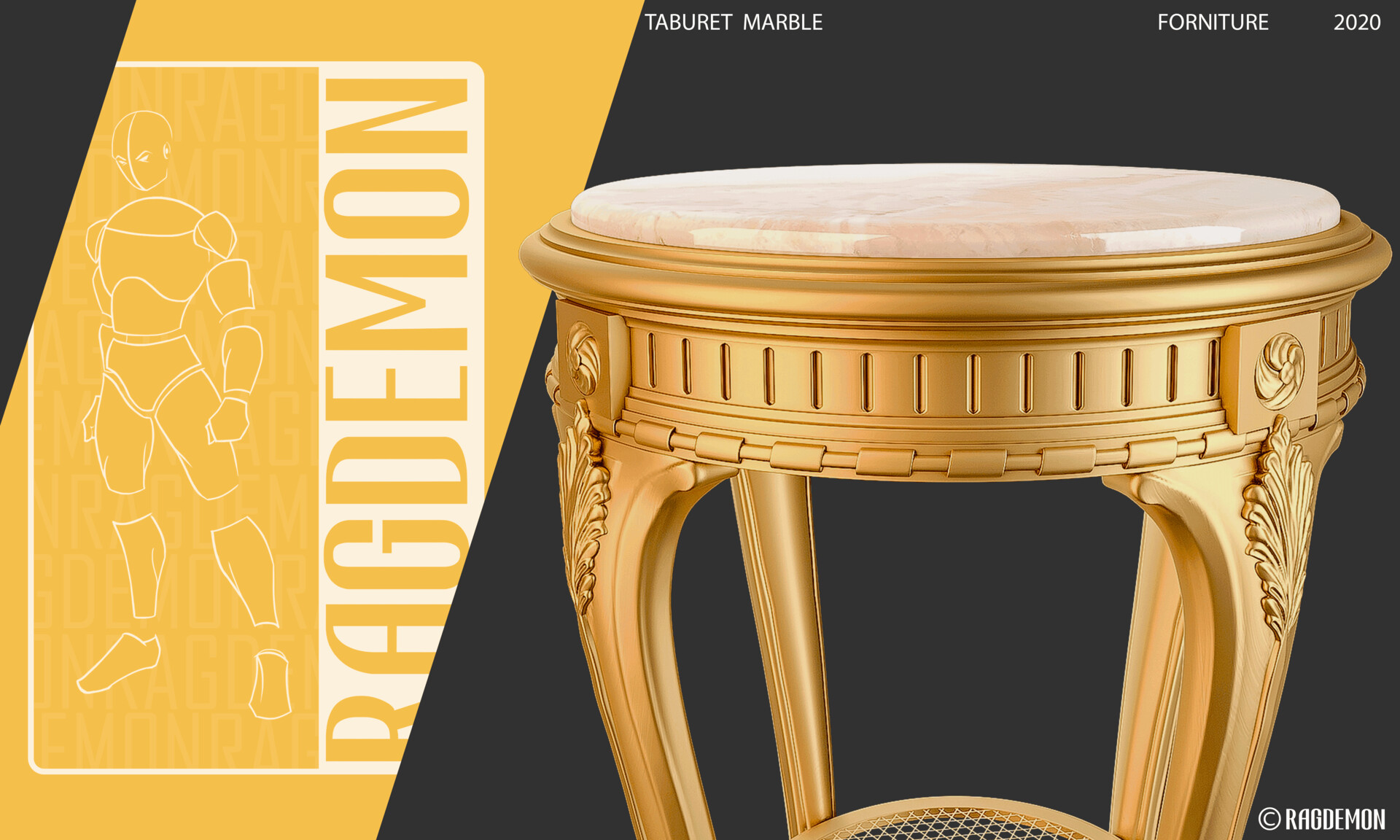 ArtStation - Taboret Marble Top