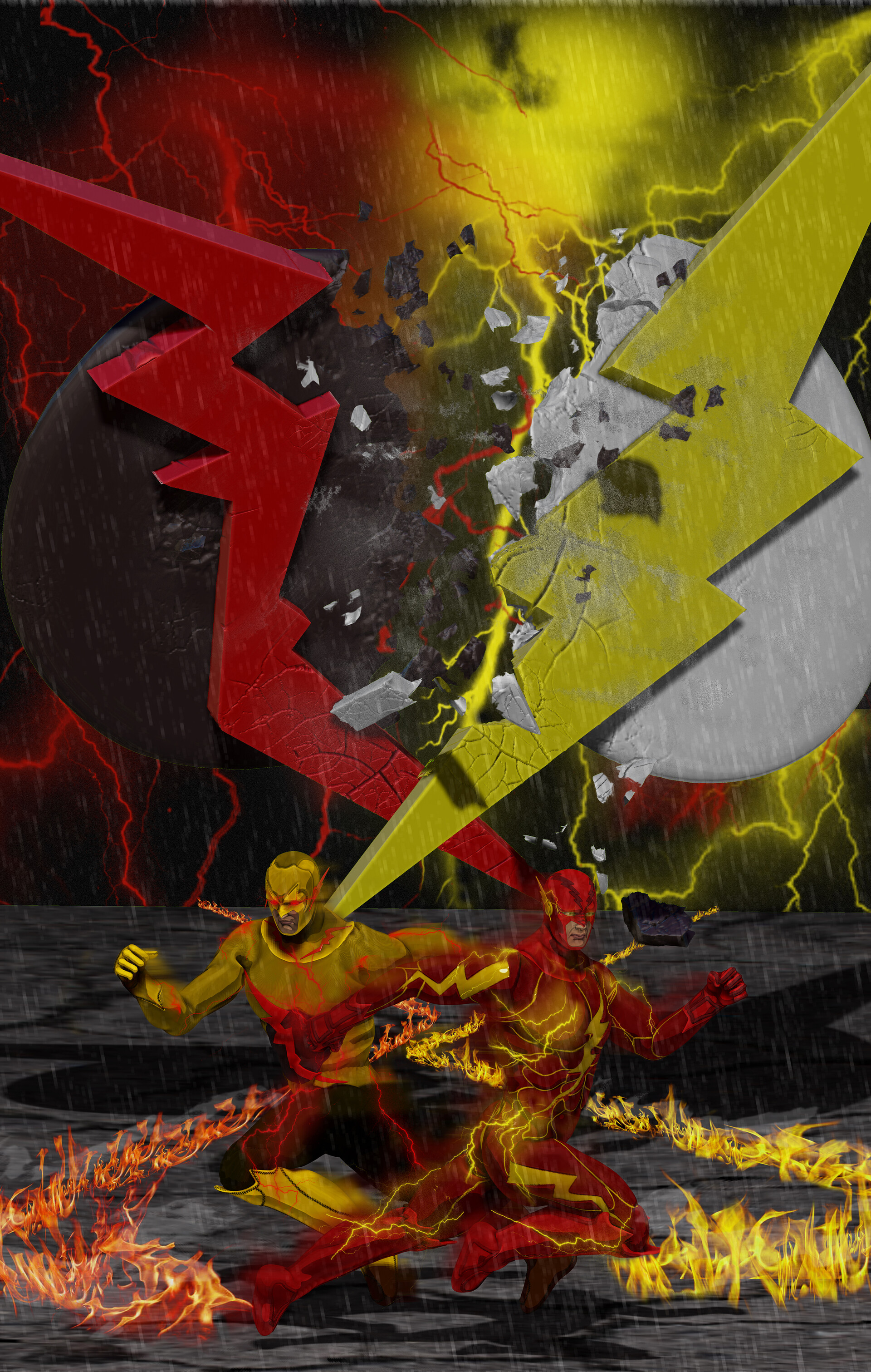 ArtStation - Flash vs Reverse Flash