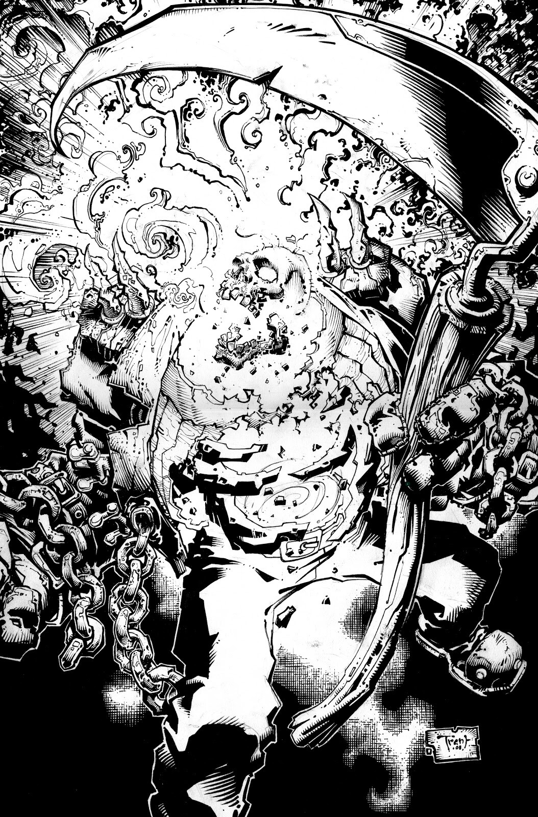 ArtStation - Unused Ghost Rider cover from 2000