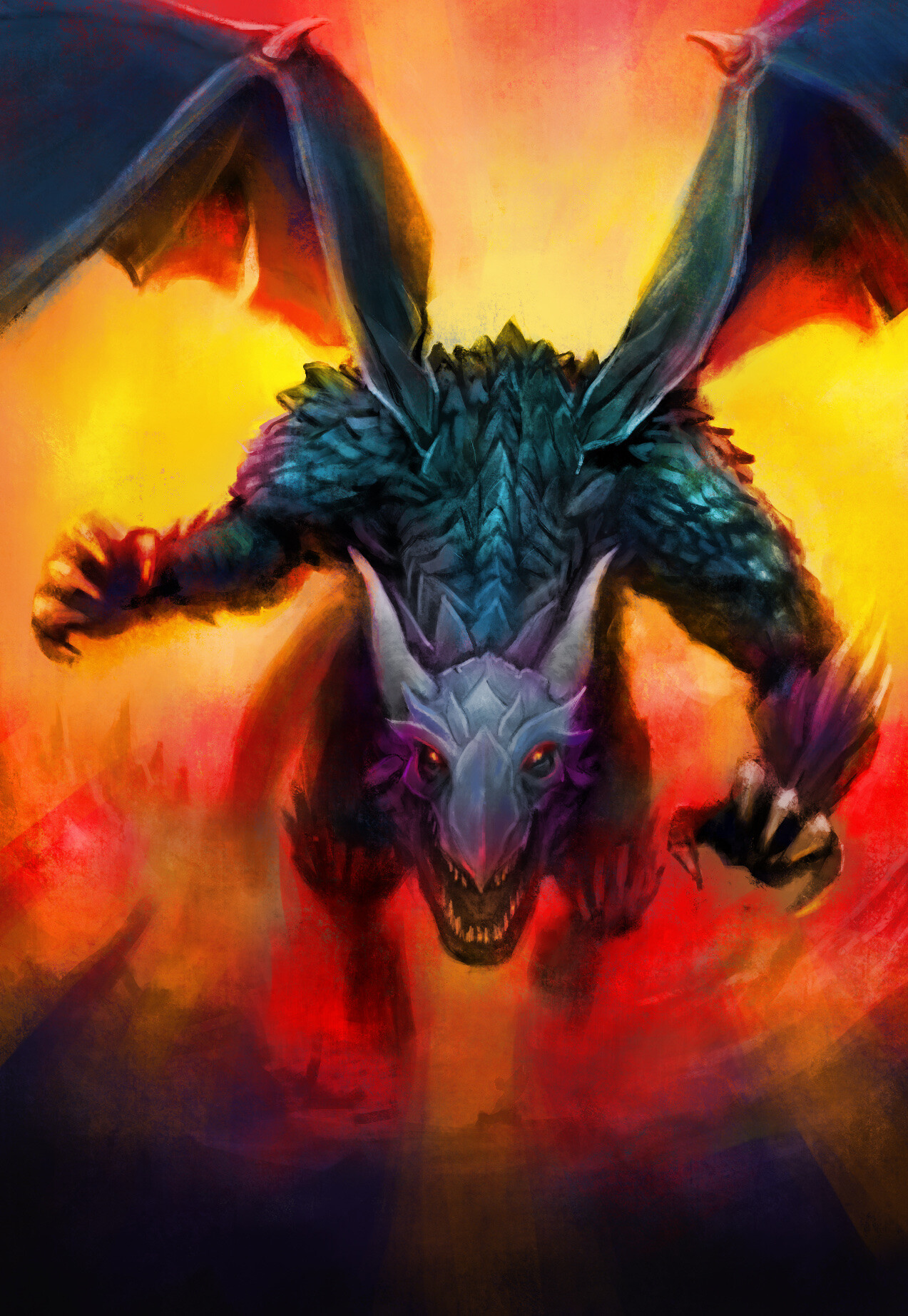 ArtStation - Raging dragon