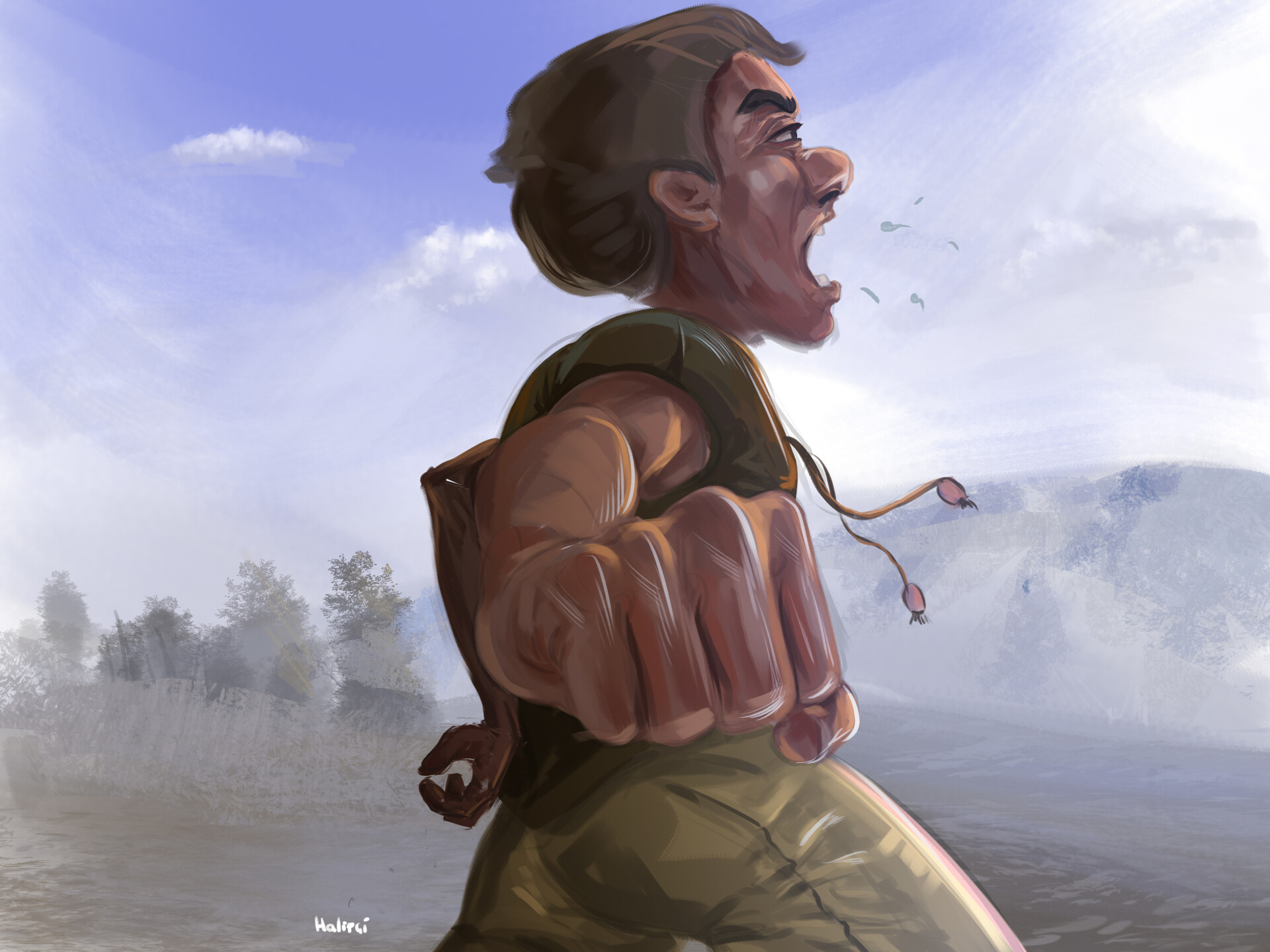 ArtStation - flying fist