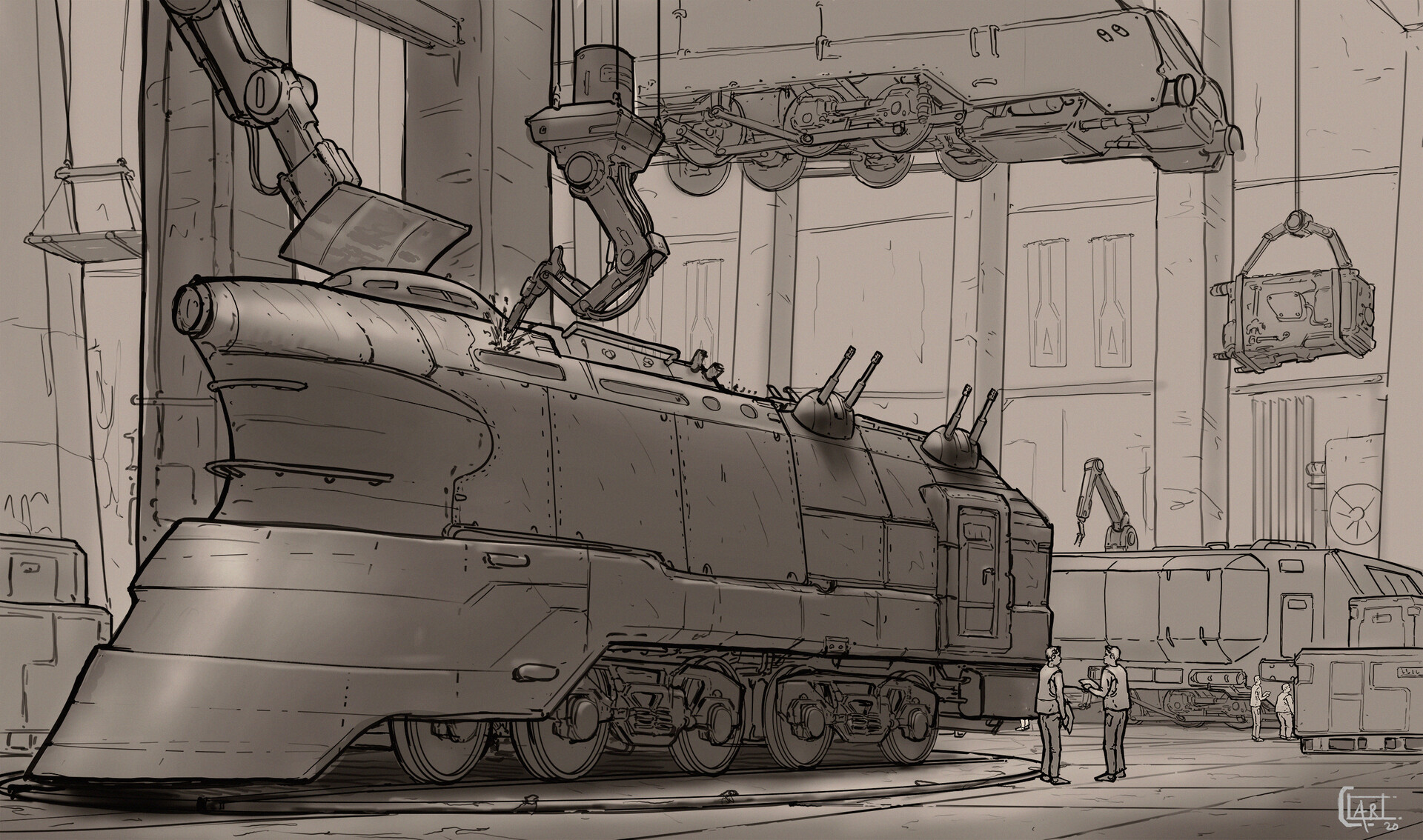 ArtStation - Train assembly