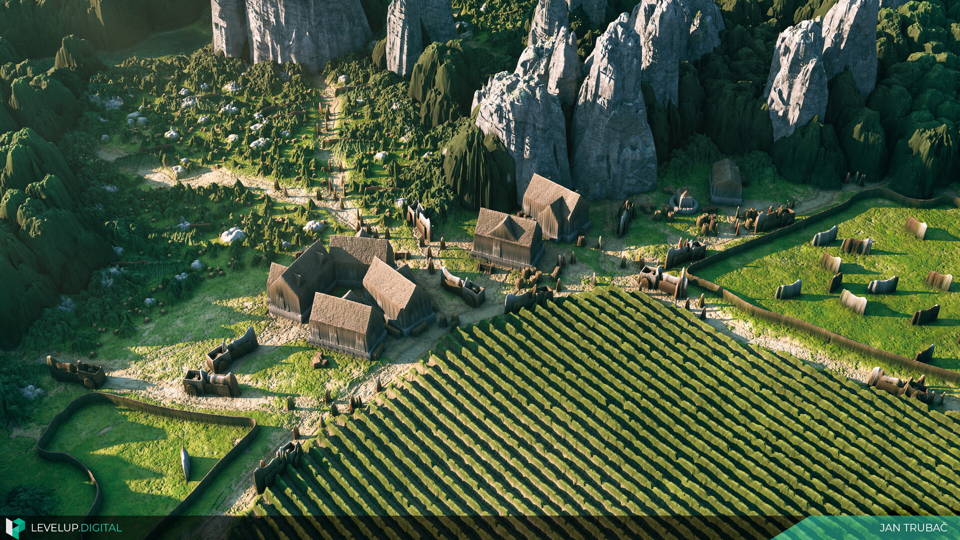 Jan Trubač - Medieval City - Substance Designer