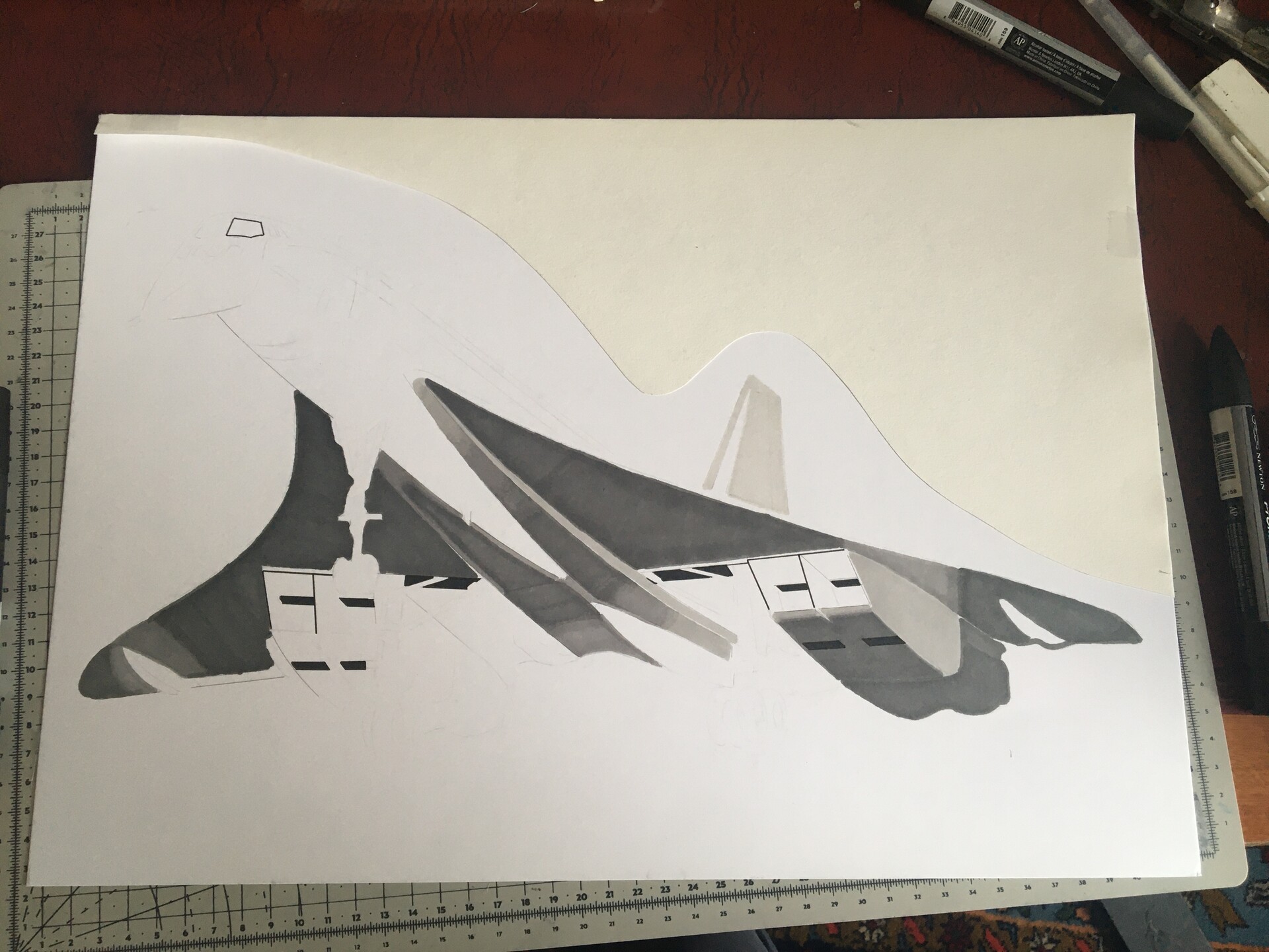 Johann delestree - Concorde drawing