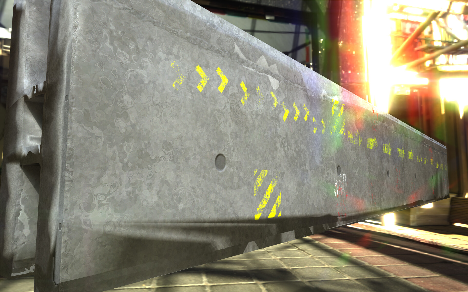 ArtStation - ~600 Poly concrete military barrier