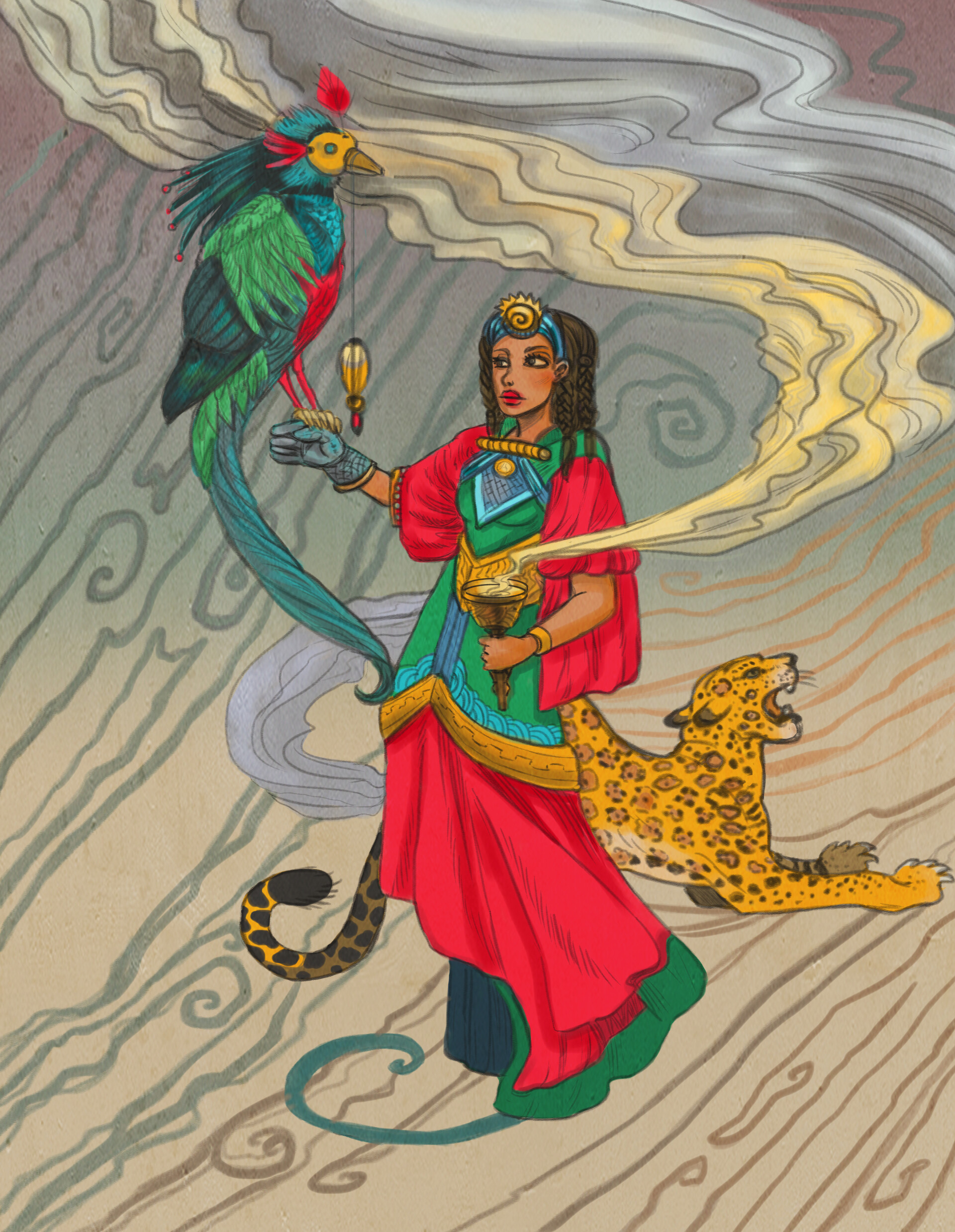 ArtStation - Mayan priestess