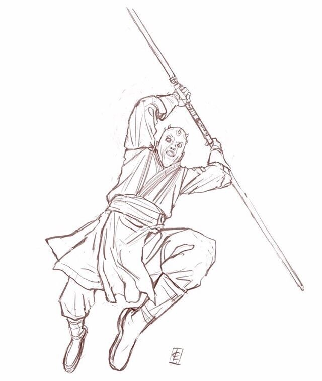 coloring pages darth maul