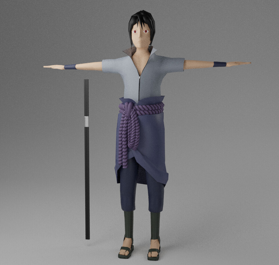 ArtStation - LB7 Low Poly Sasuke