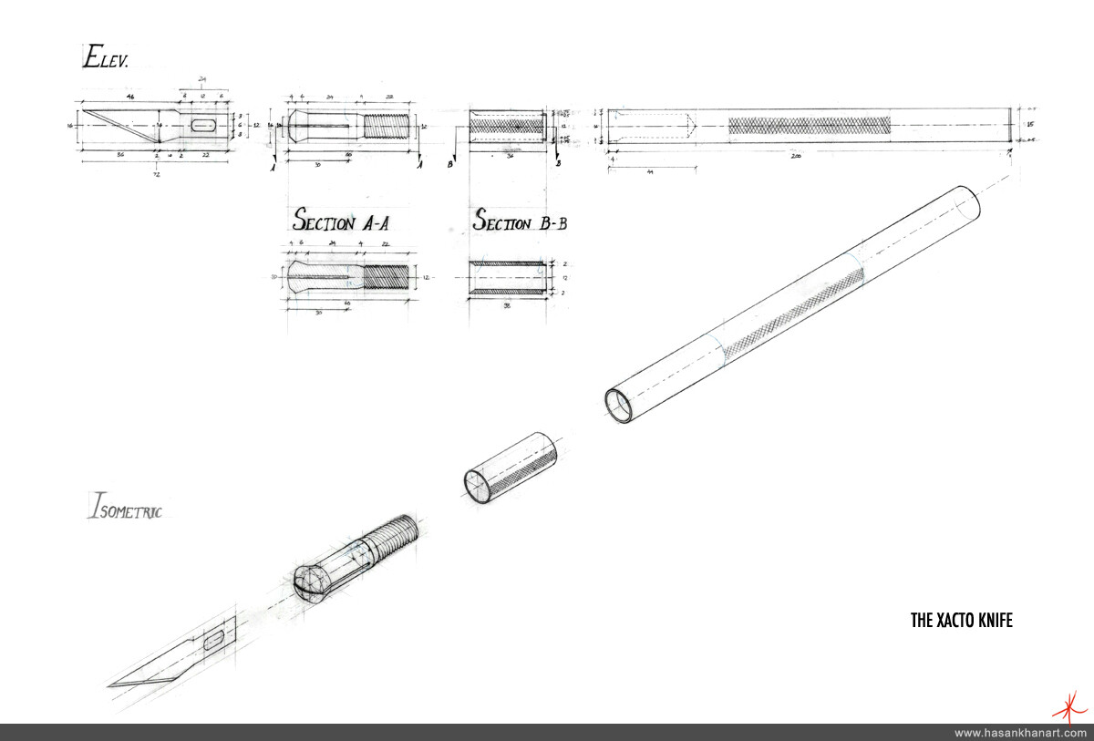 ArtStation - Technical Illustration – Xacto Knife