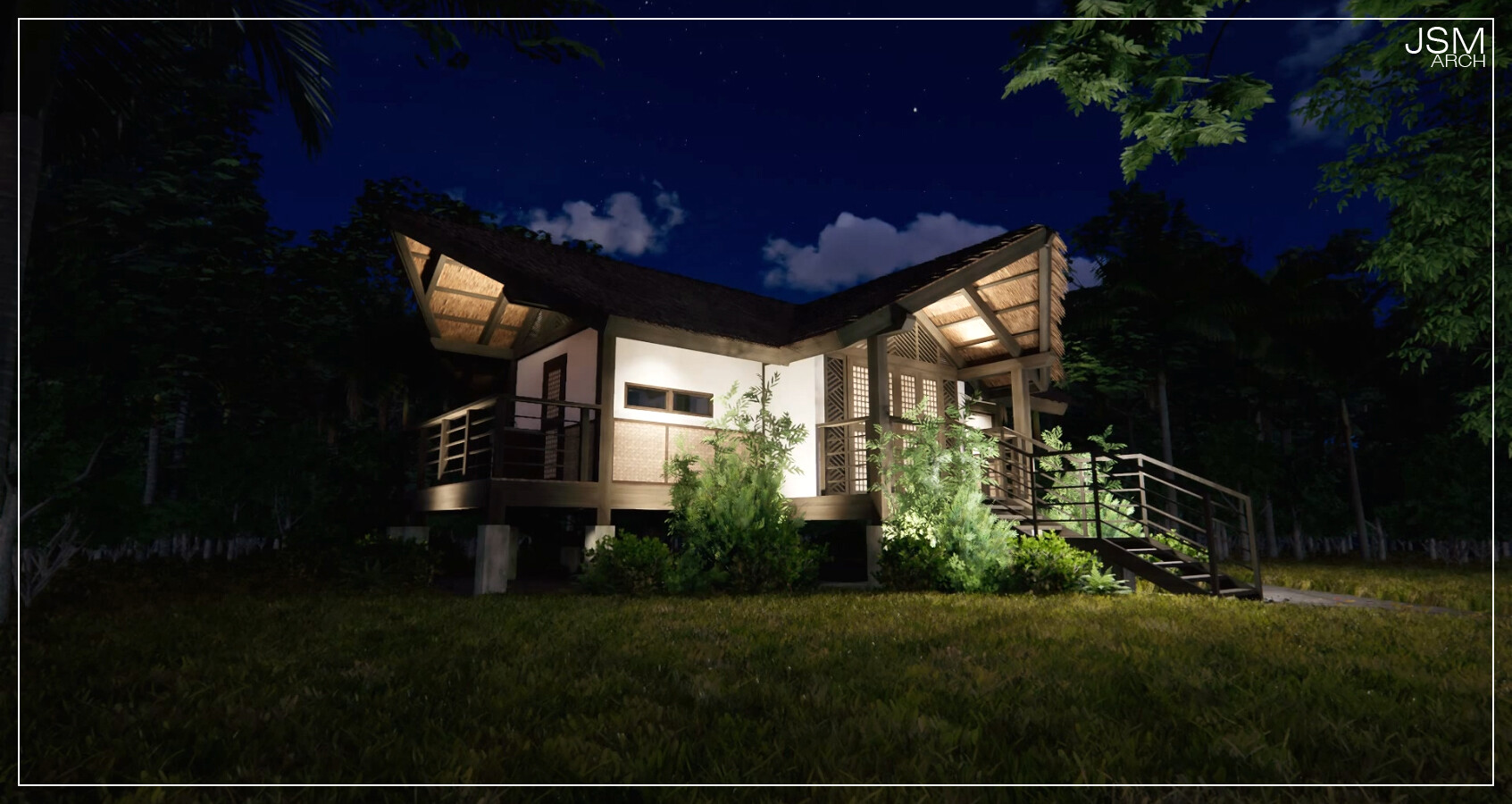 ArtStation - Bahay Kubo 2 - Night Perspective