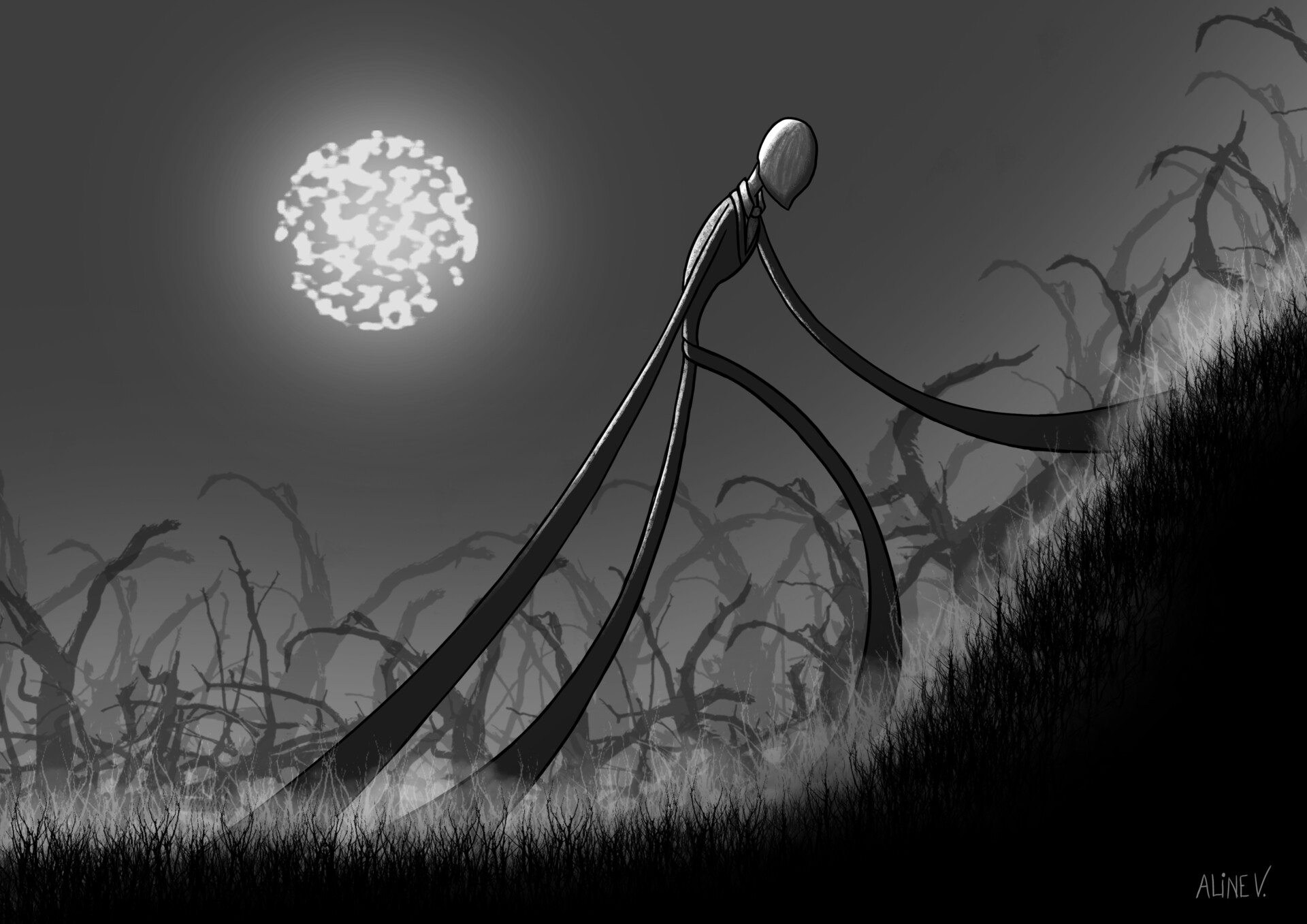 ArtStation - Creature #5 : Slender Man