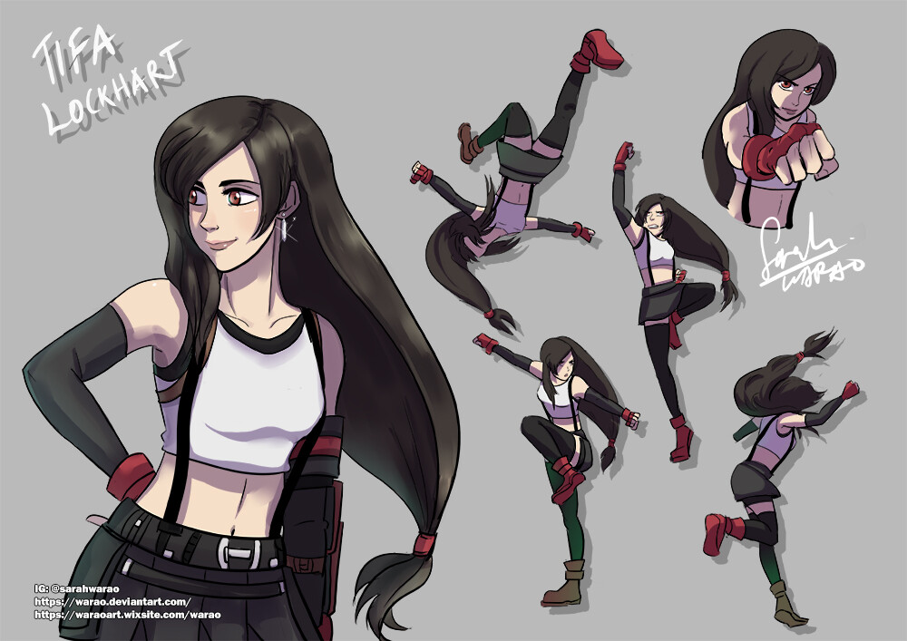 ArtStation - Tifa and poses