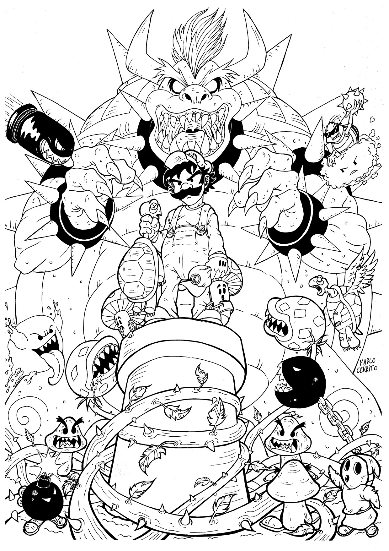 ArtStation - Super Mario - Ink