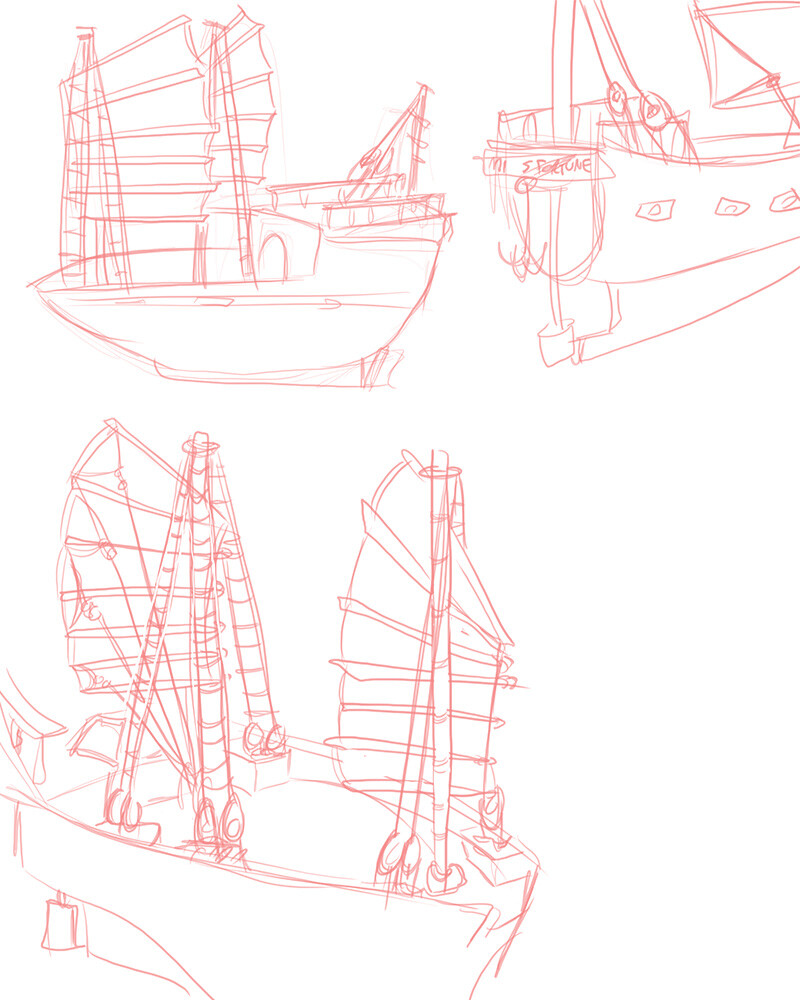 ArtStation - Junk Ship Sketches