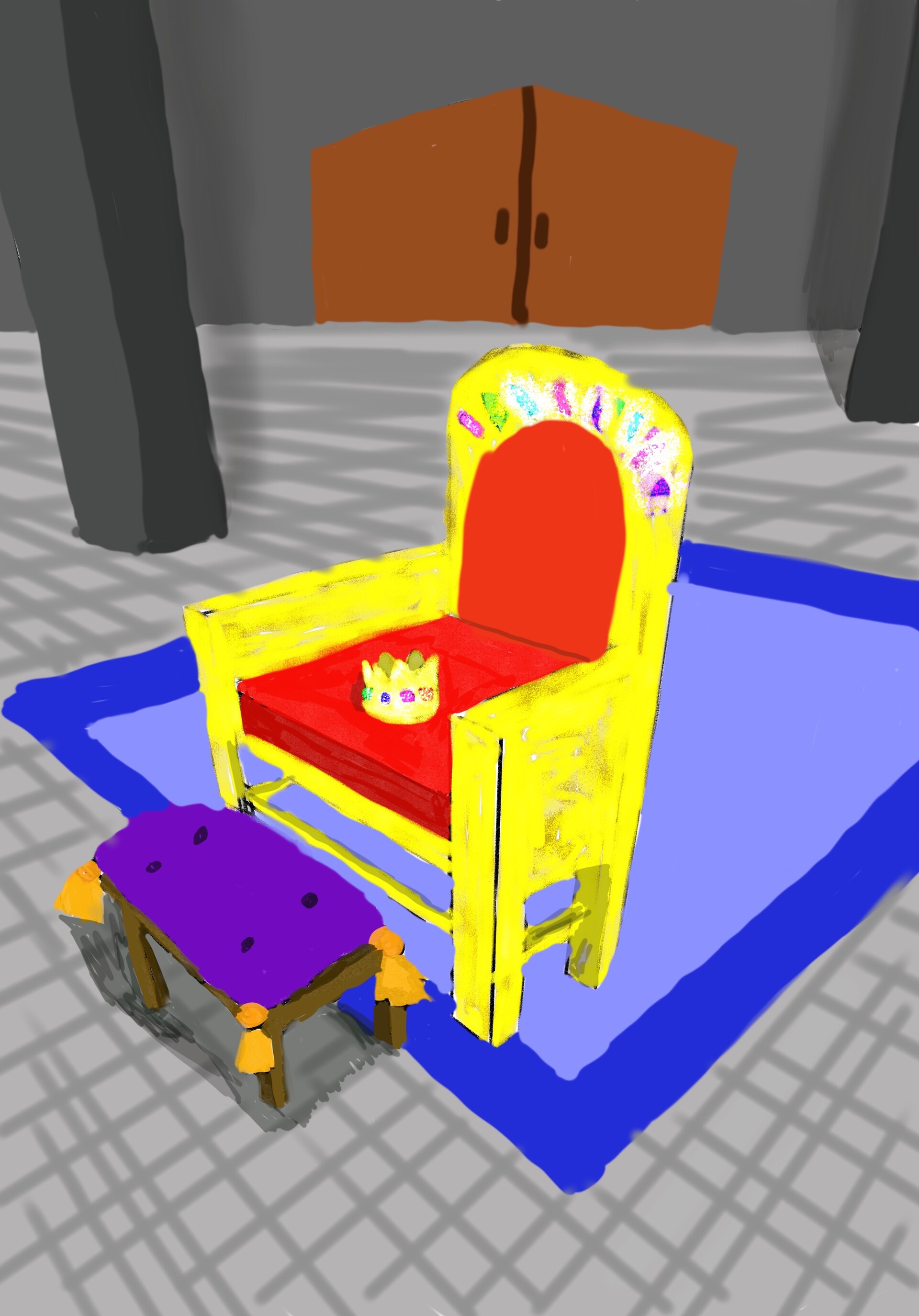 ArtStation - Rainbow throne room