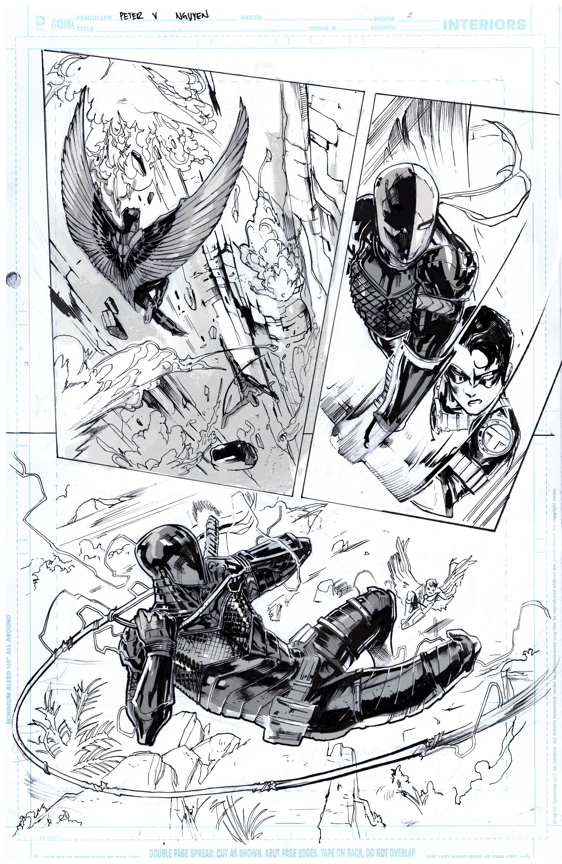 ArtStation - Dc comics pages for deathstroke