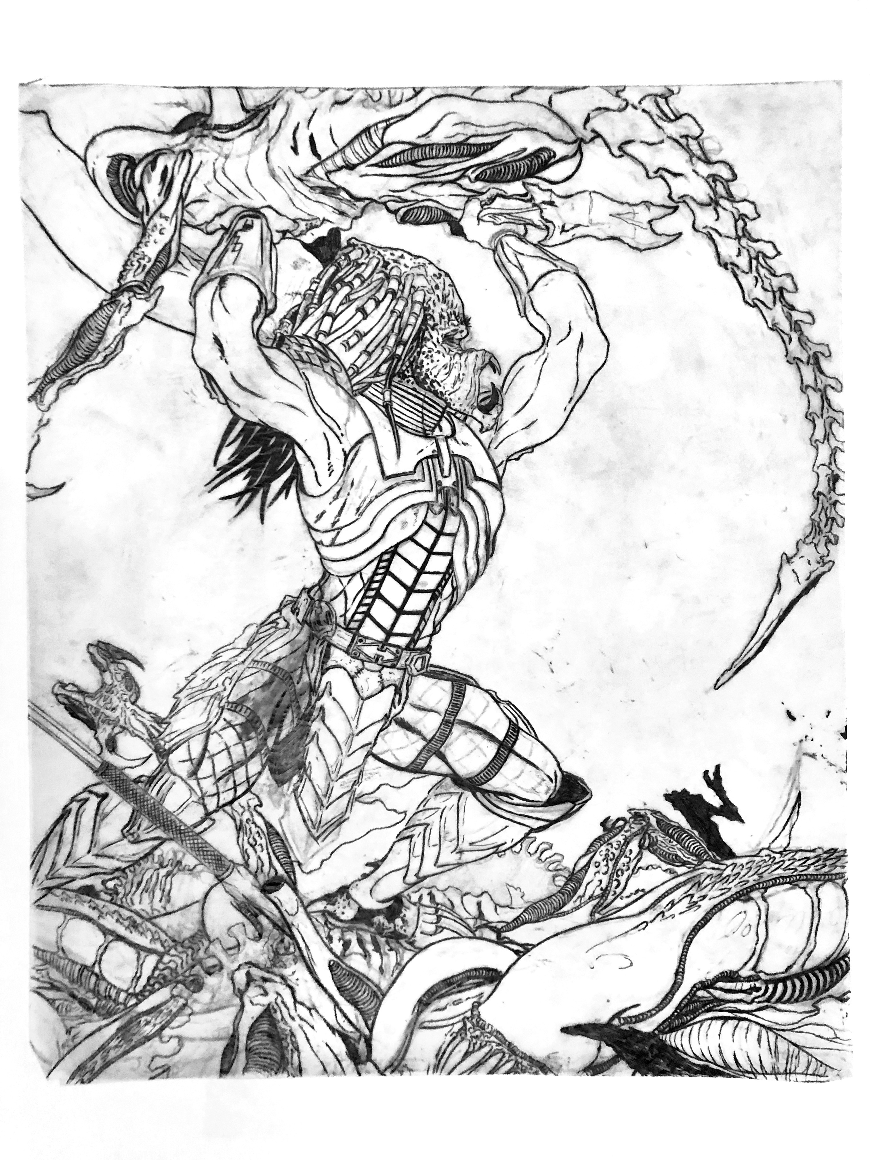 predator coloring sheet