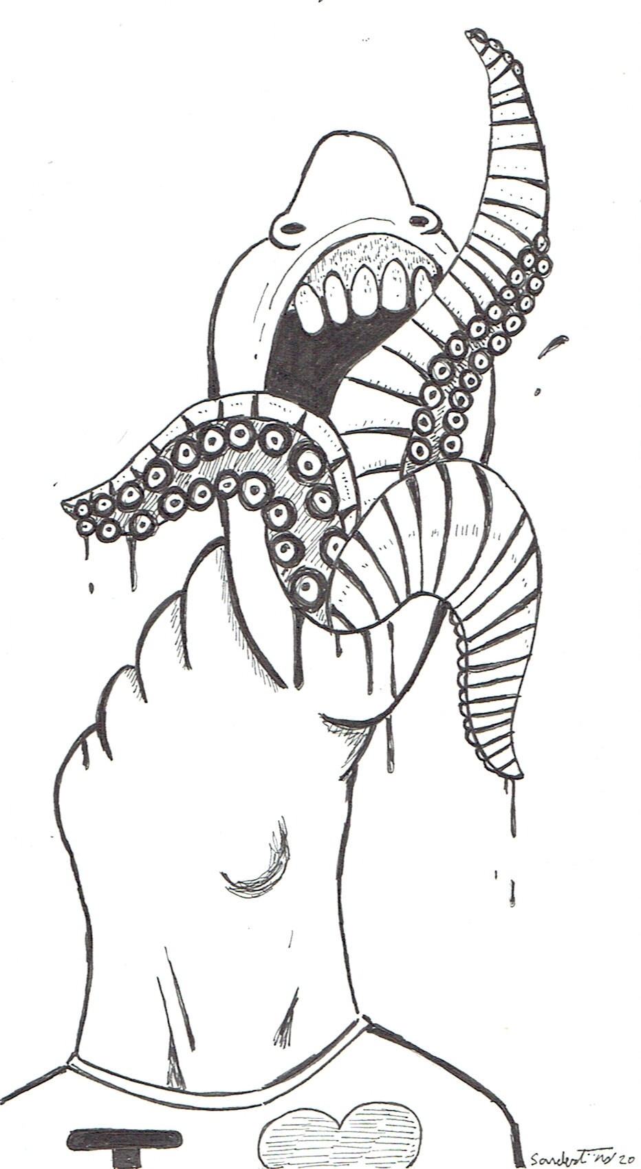 ArtStation - Scribble Beast 140 (inktober day 8)