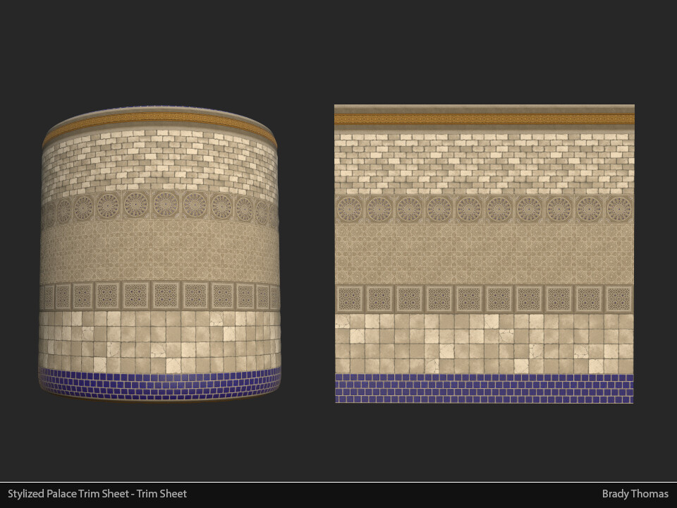 ArtStation - Stylized Palace Trim Sheet
