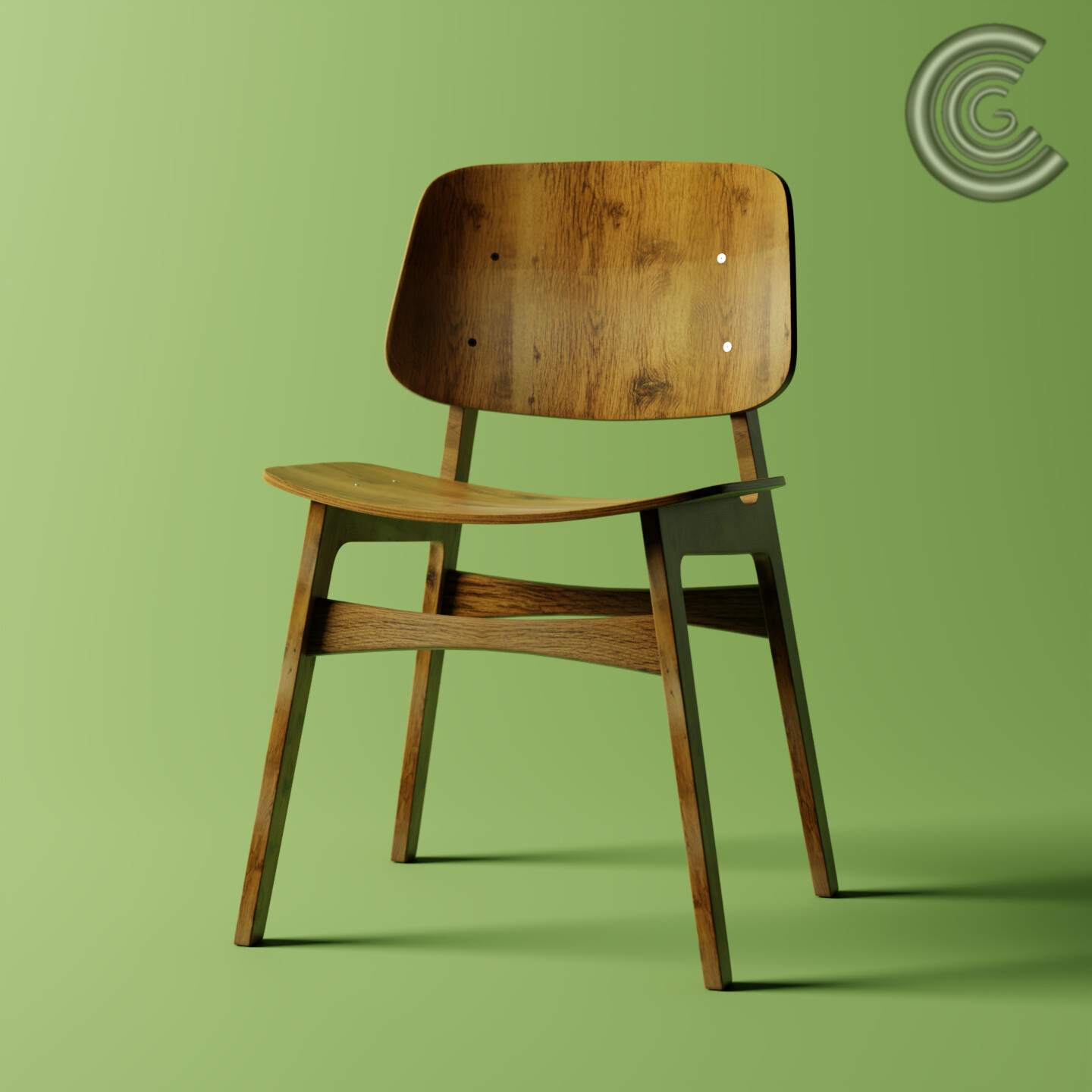 Dominik Koutny - Soborg Chair - Studio visualization