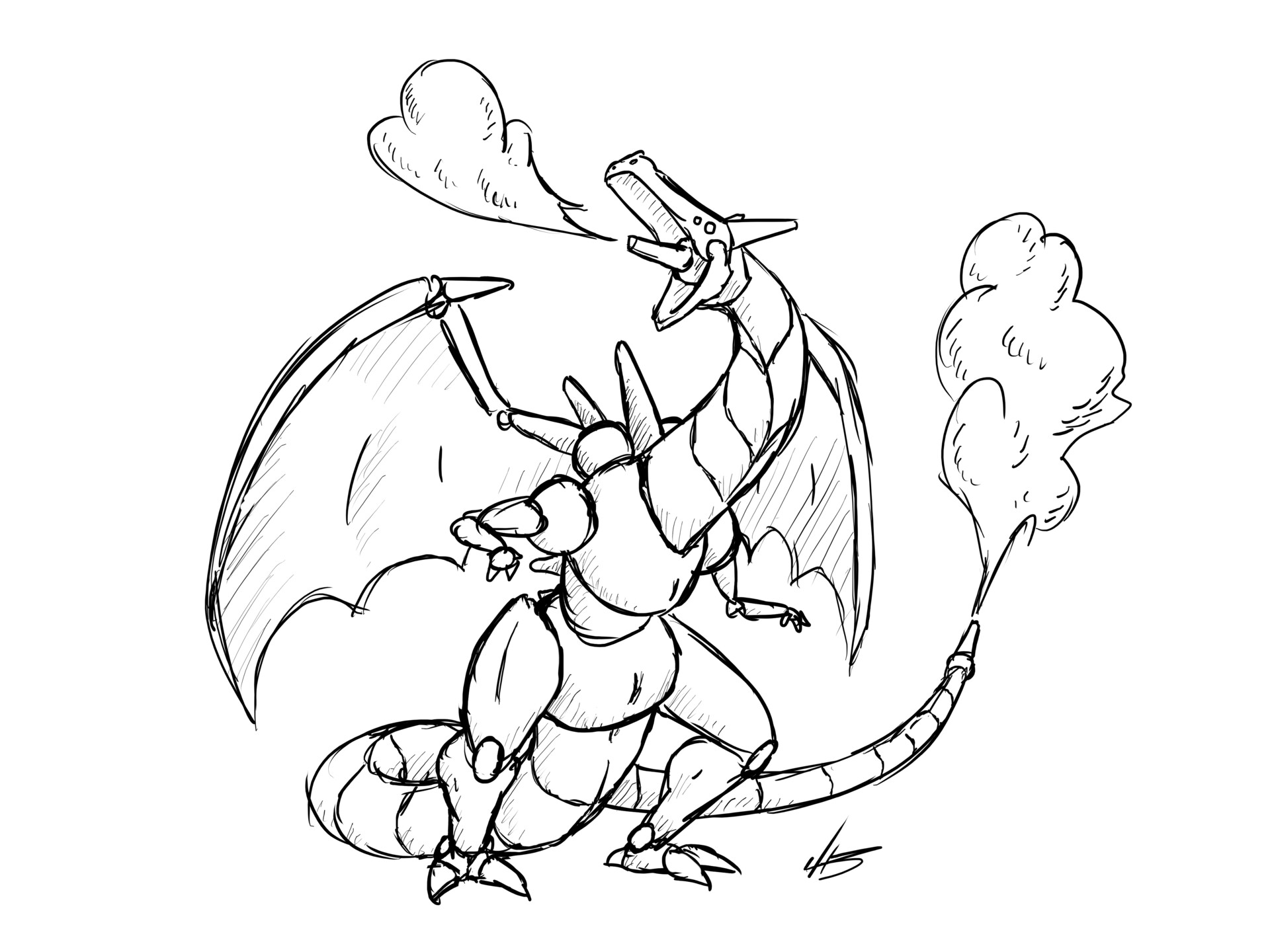 charizard evolution coloring pages
