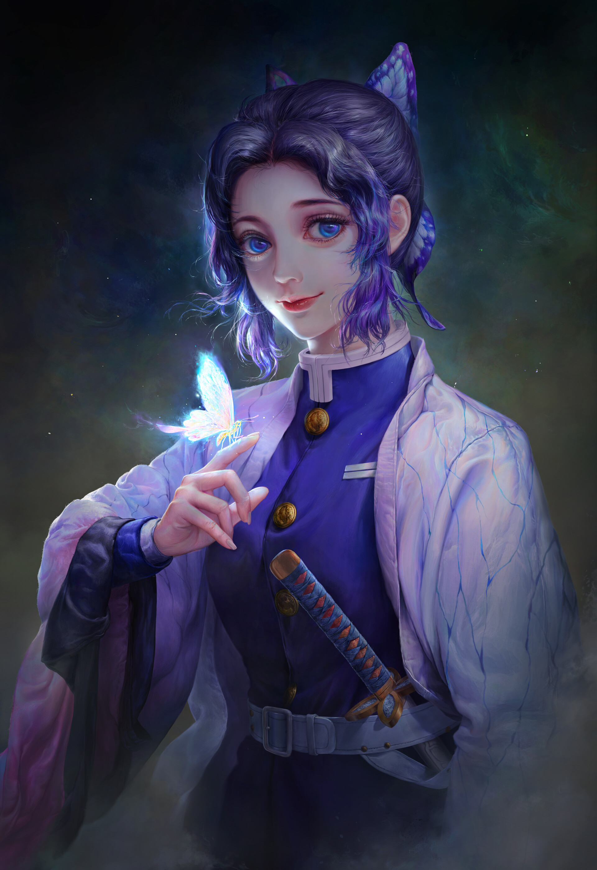 ArtStation - Demon Slayer-shinobu Fan-art illustration