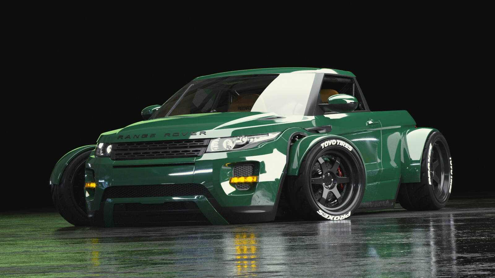 slammed range rover