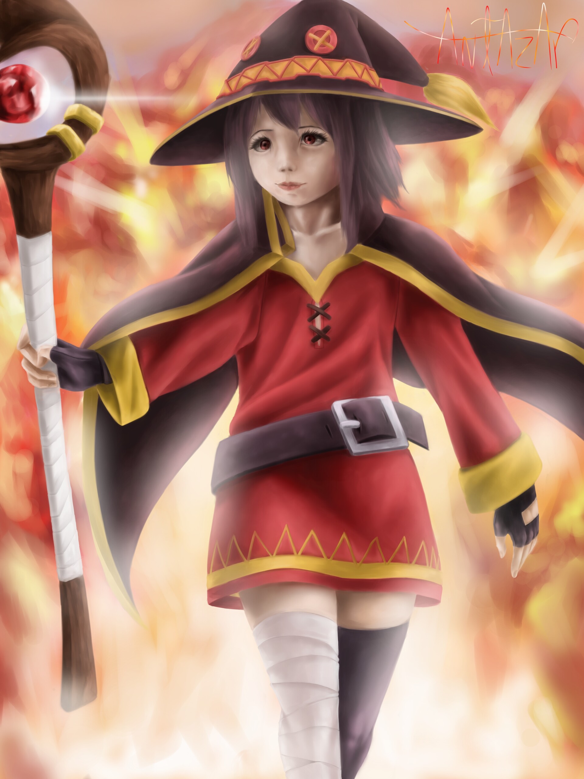 how to draw megumin step by step