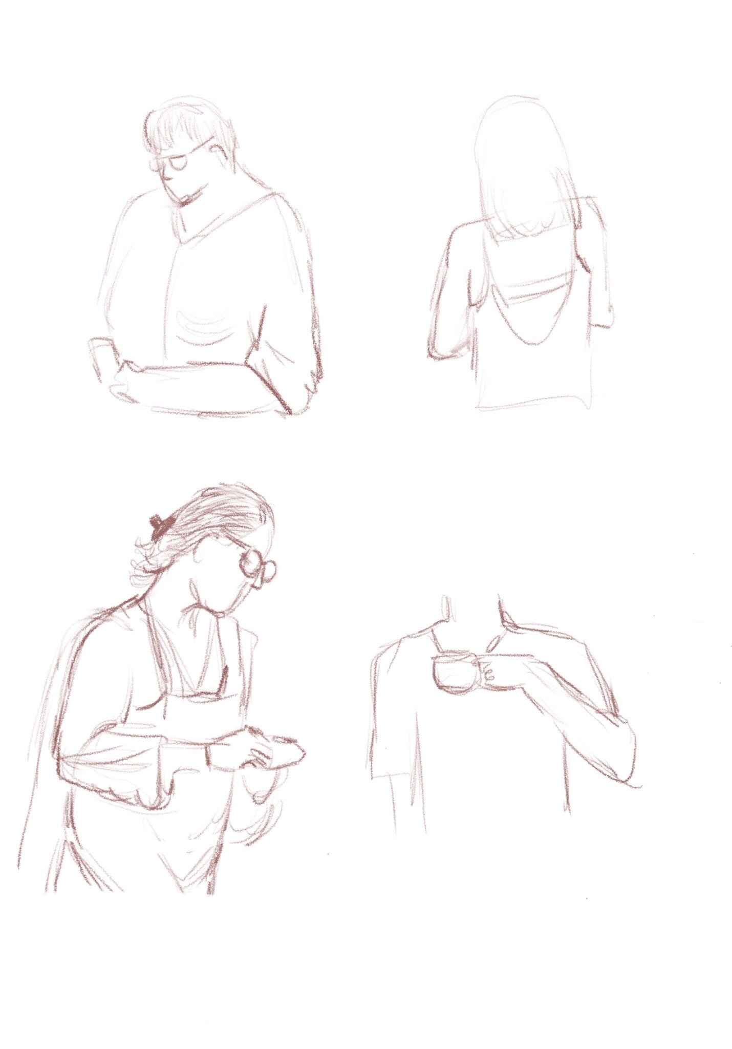 People Outside Drawing