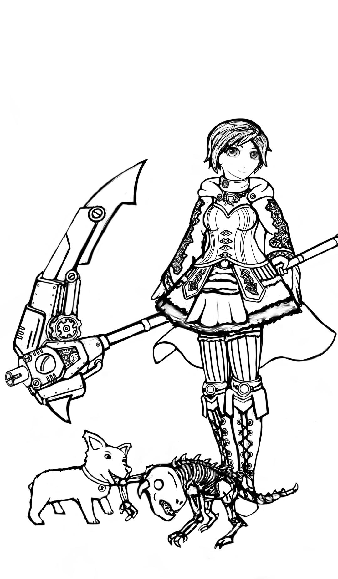 ruby rose coloring page