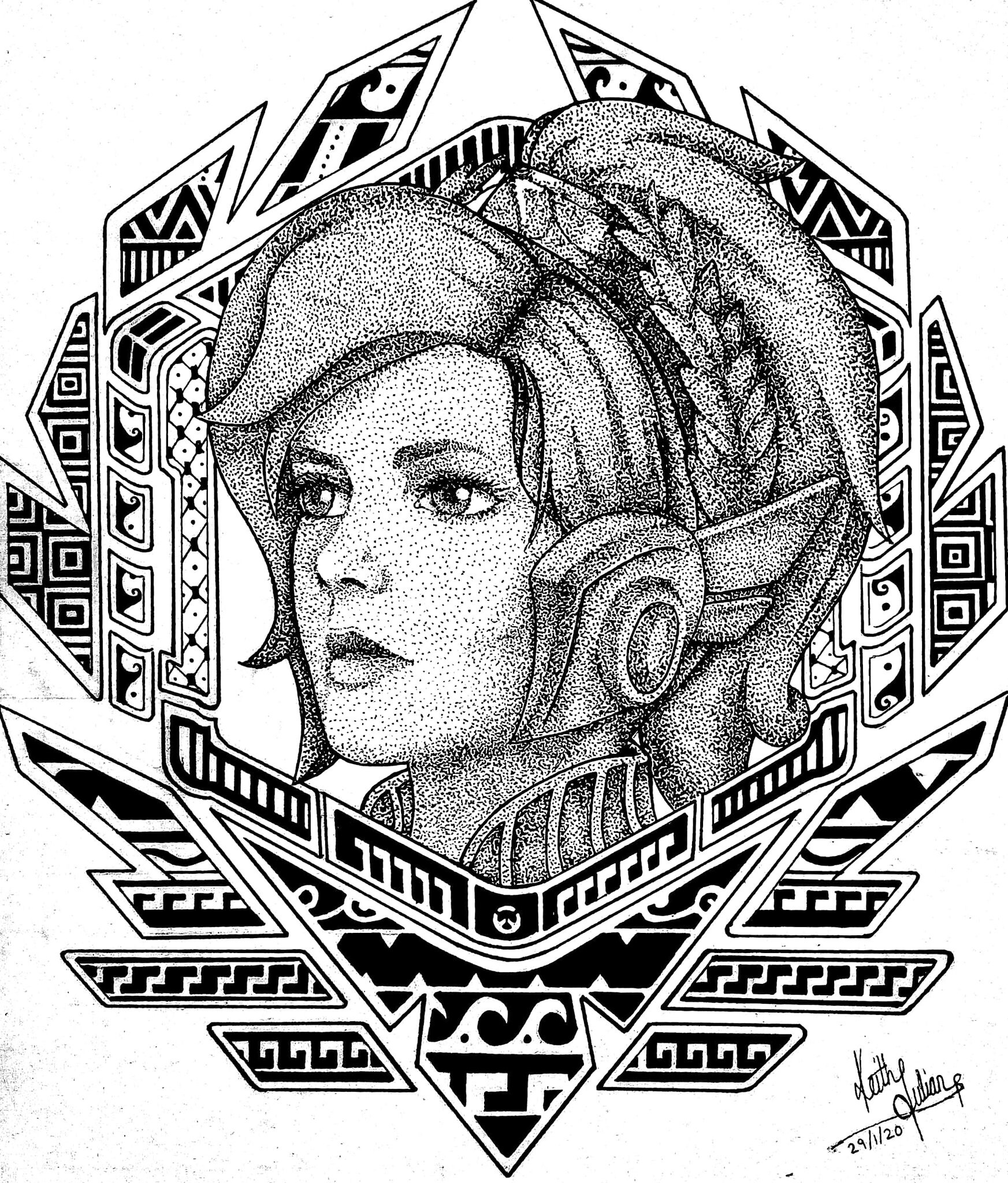 Keith Julian - Pointillism Border Overwatch - A series