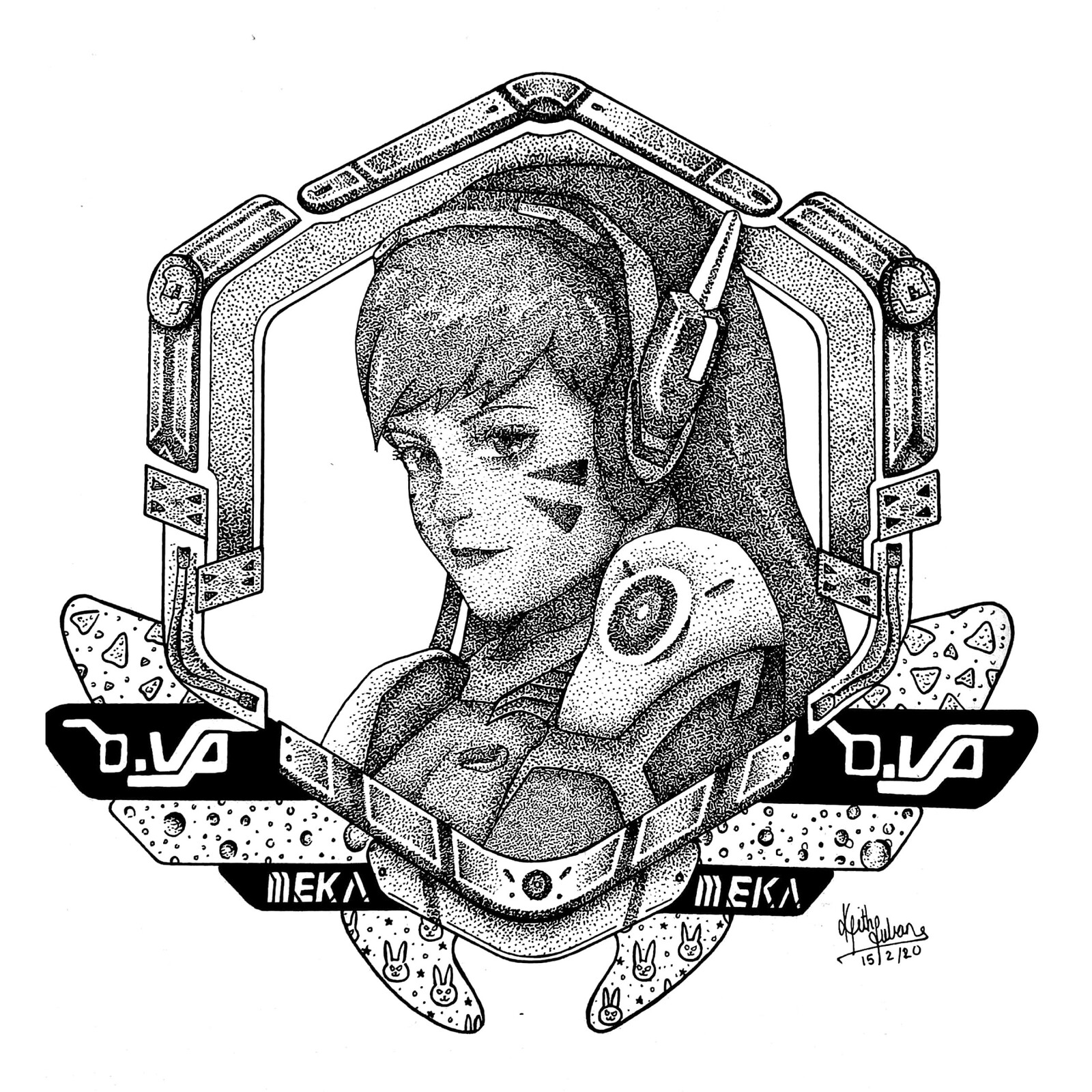 Keith Julian - Pointillism Border Overwatch - A series