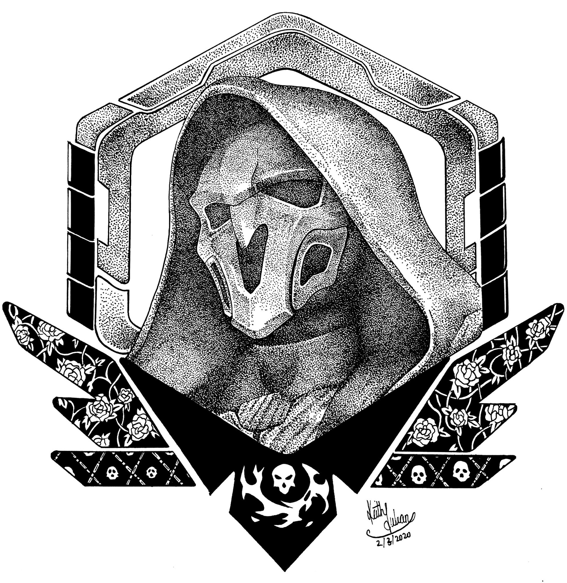 Keith Julian - Pointillism Border Overwatch - A series