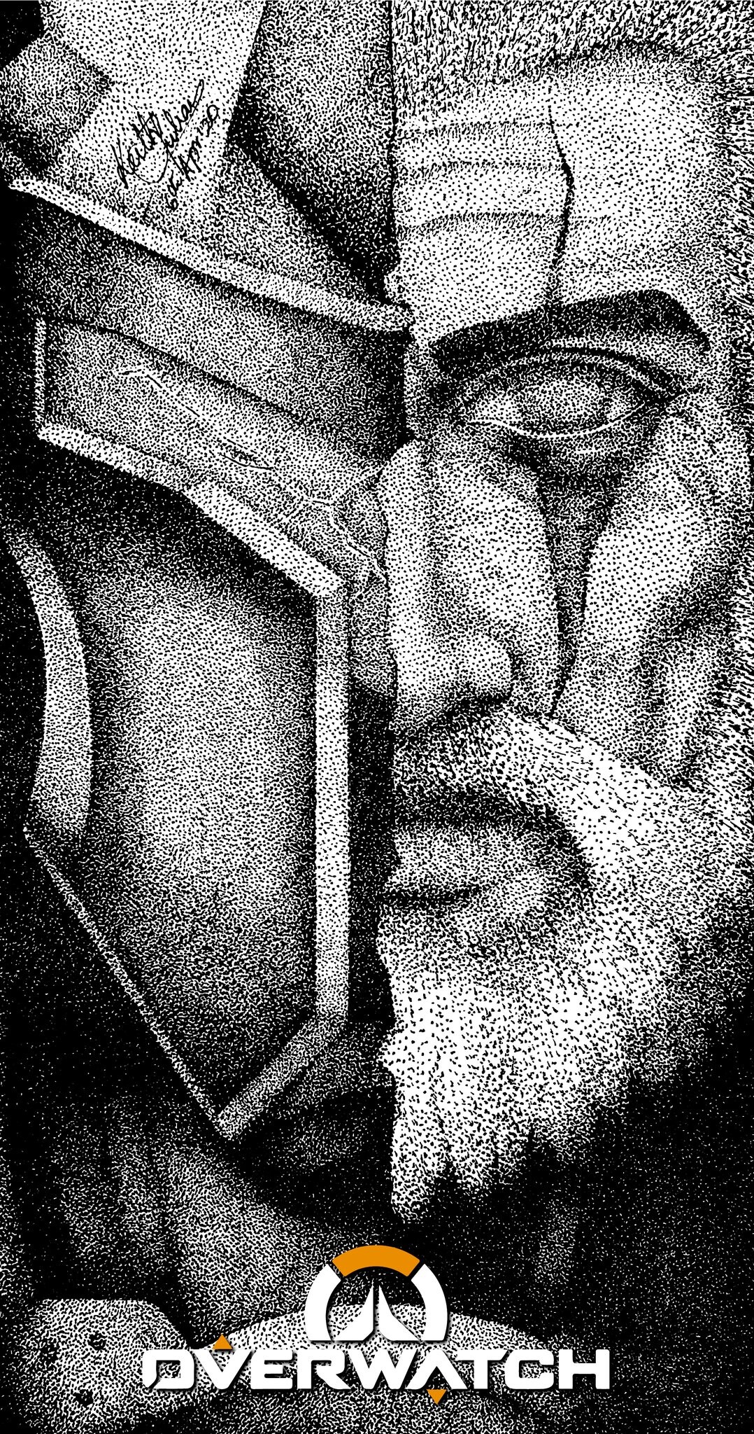 Keith Julian - Pointillism Portrait Overwatch - A series
