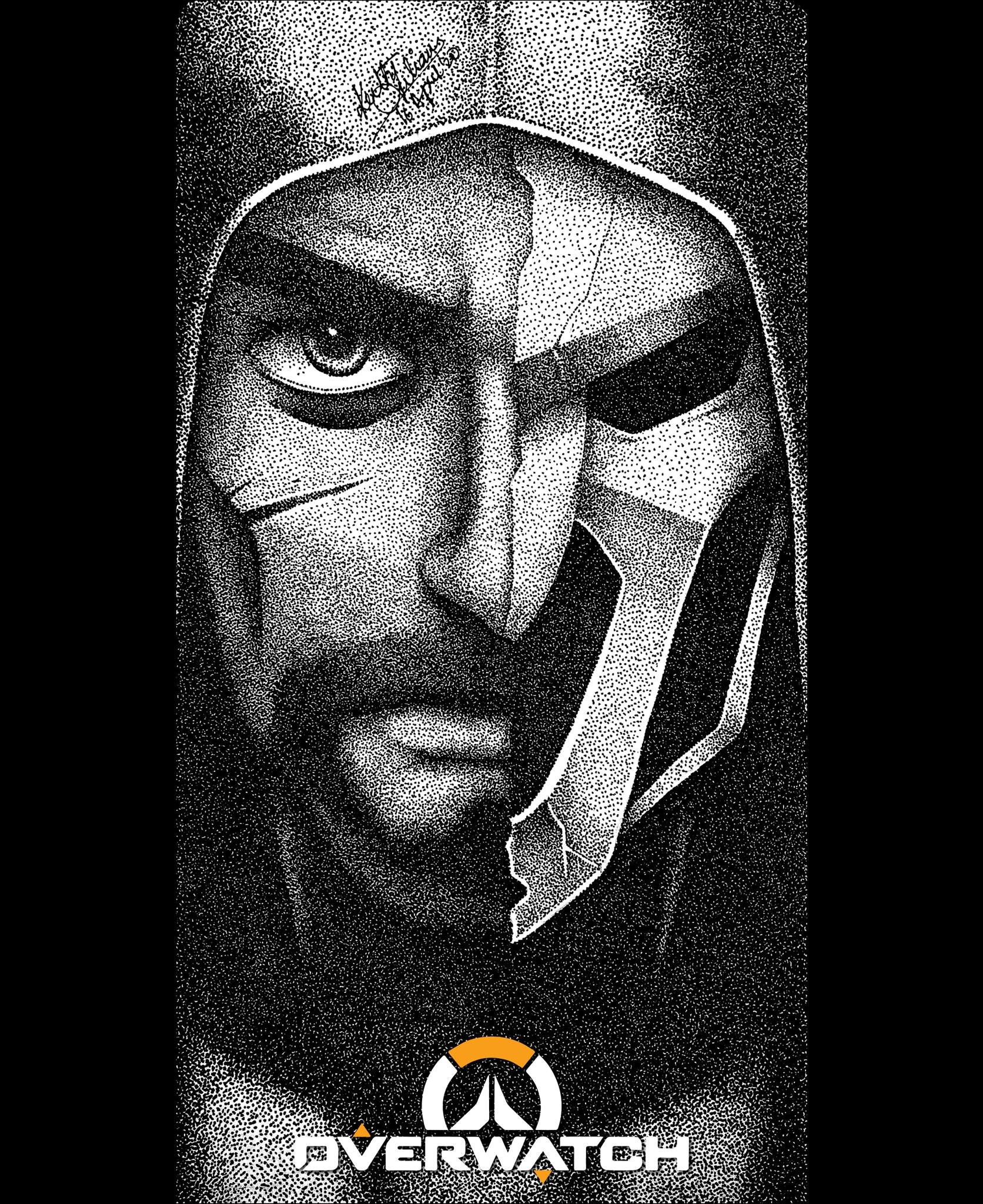 Keith Julian - Pointillism Portrait Overwatch - A series