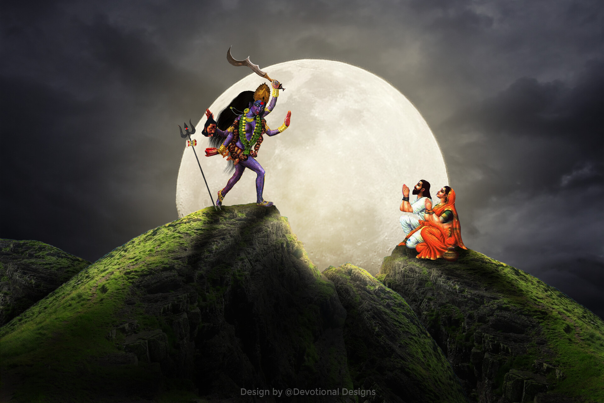 ArtStation - Goddess Kali blessing.