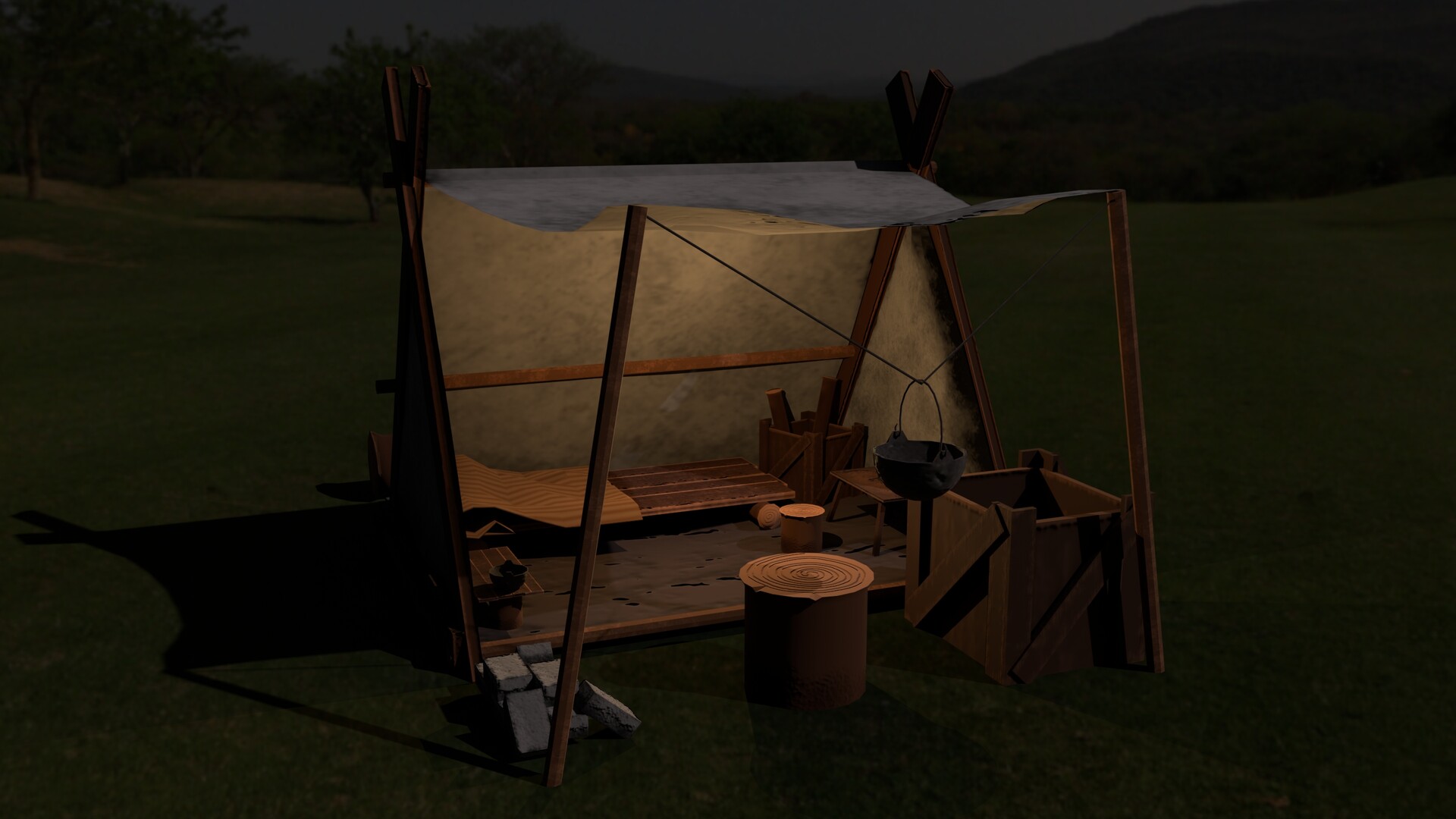 ArtStation - Gaming tent exterior