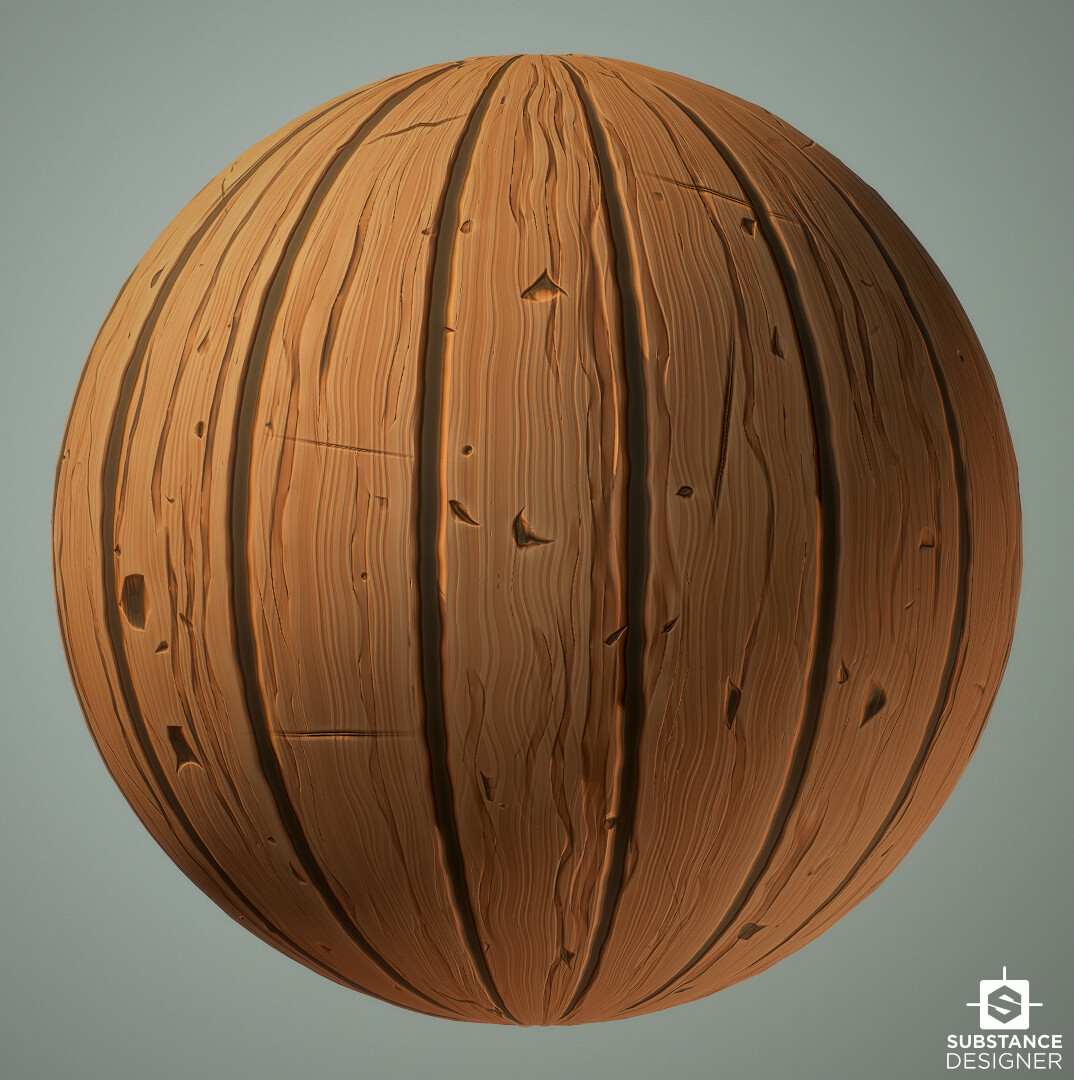 ArtStation - Stylized Wood Material