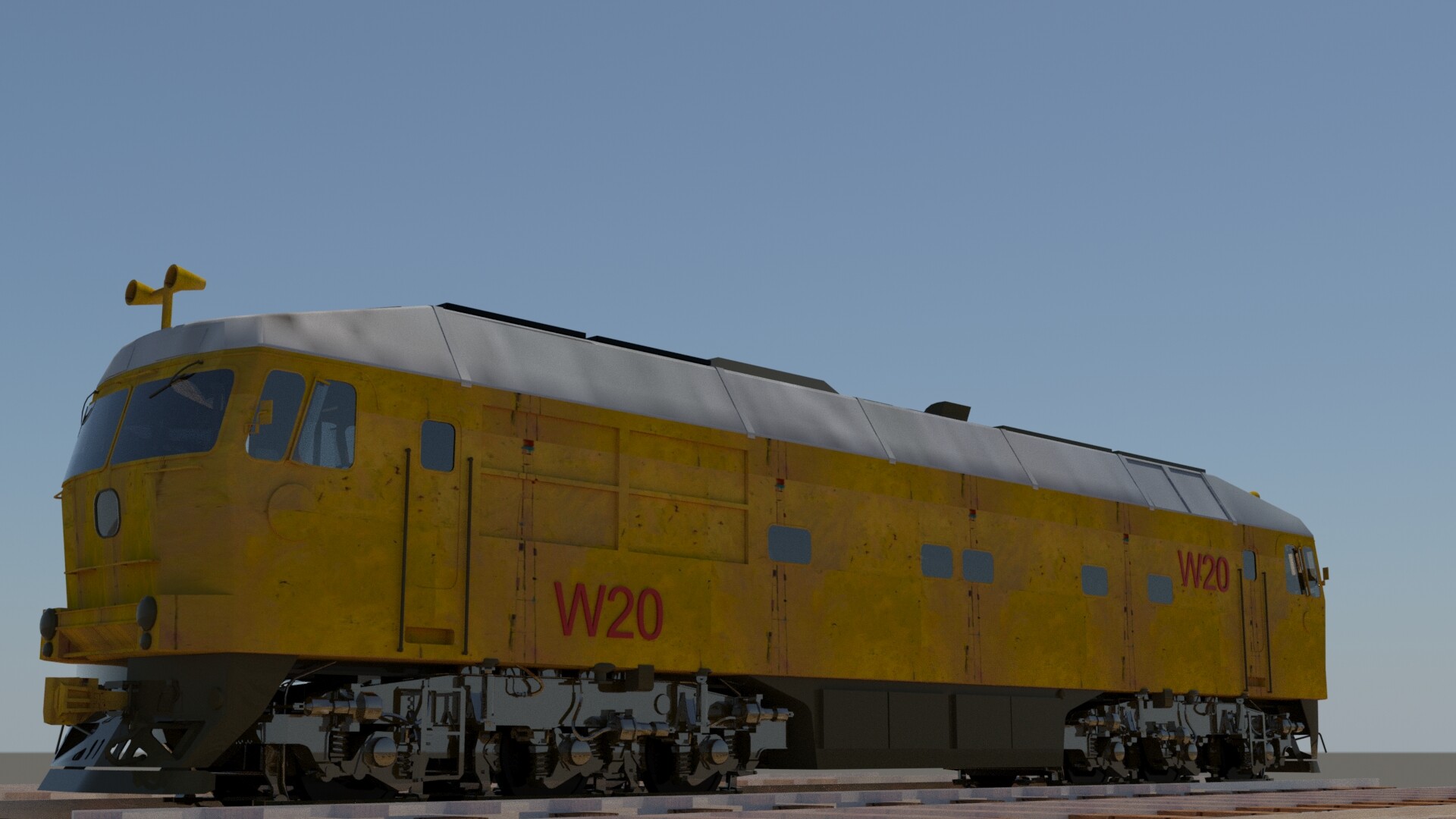 ArtStation - train engine W20 final render with texturing