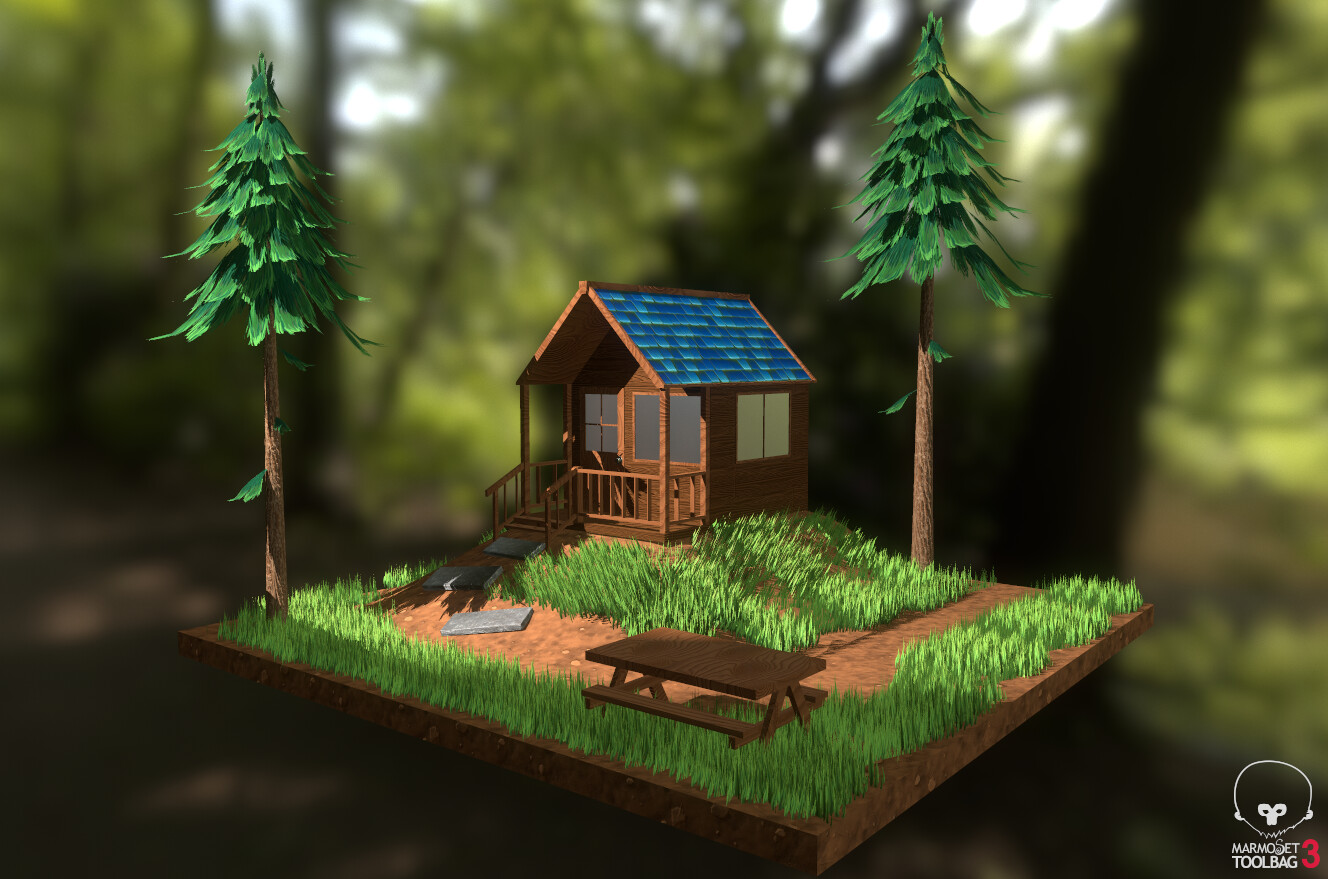 ArtStation - Campsite Diorama