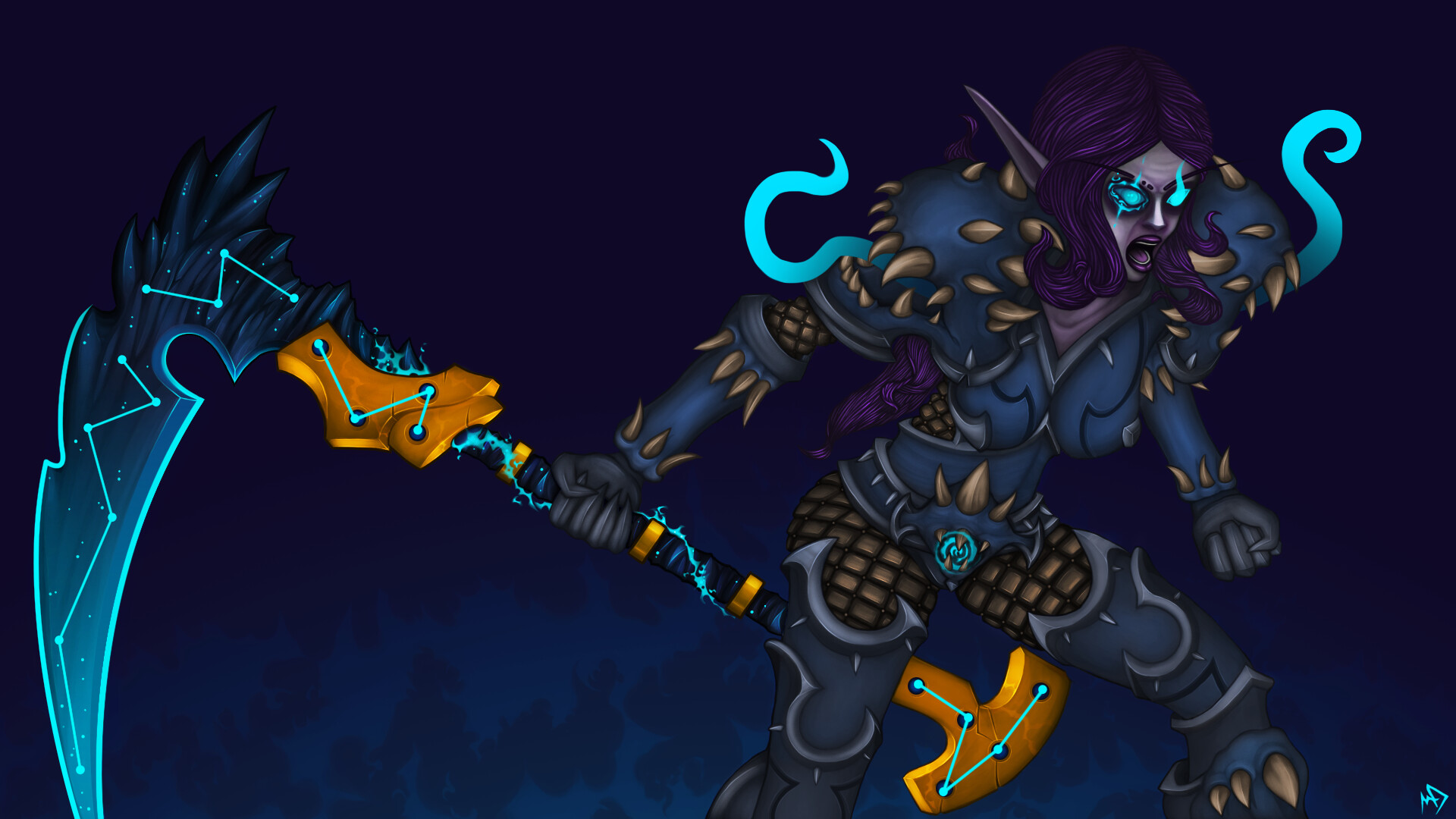 ArtStation - Norah Viss. Void Elf Death Knight.