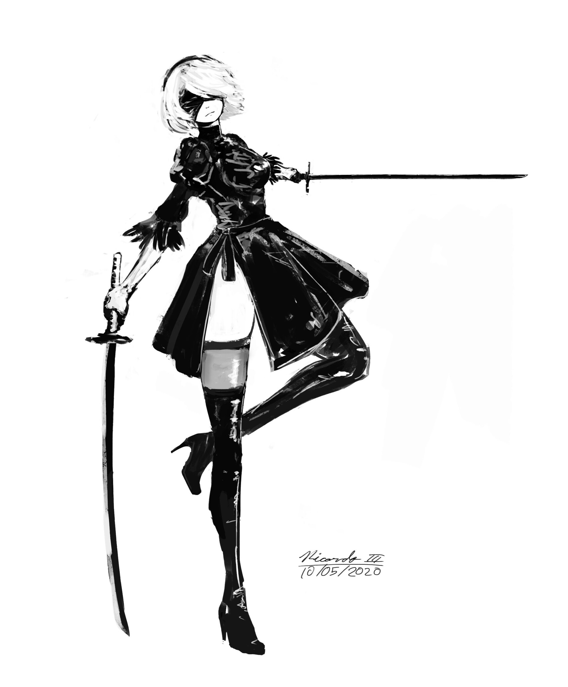 ArtStation - 2B Sketch