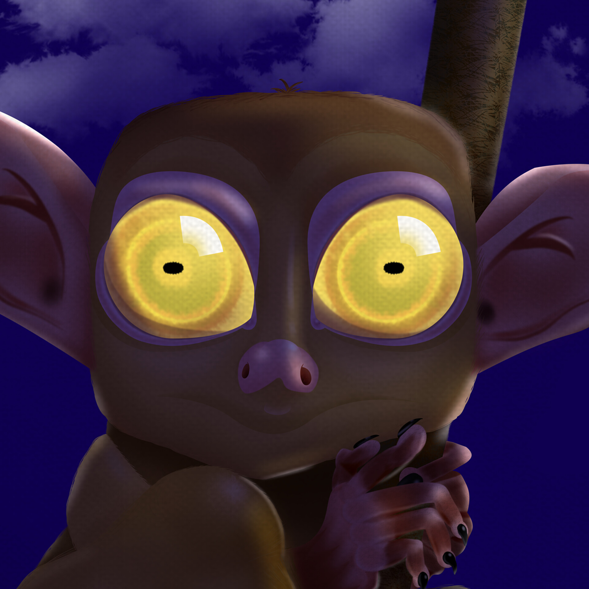 ArtStation - Hyperrender - Tarsier of the Philippines - Halloween