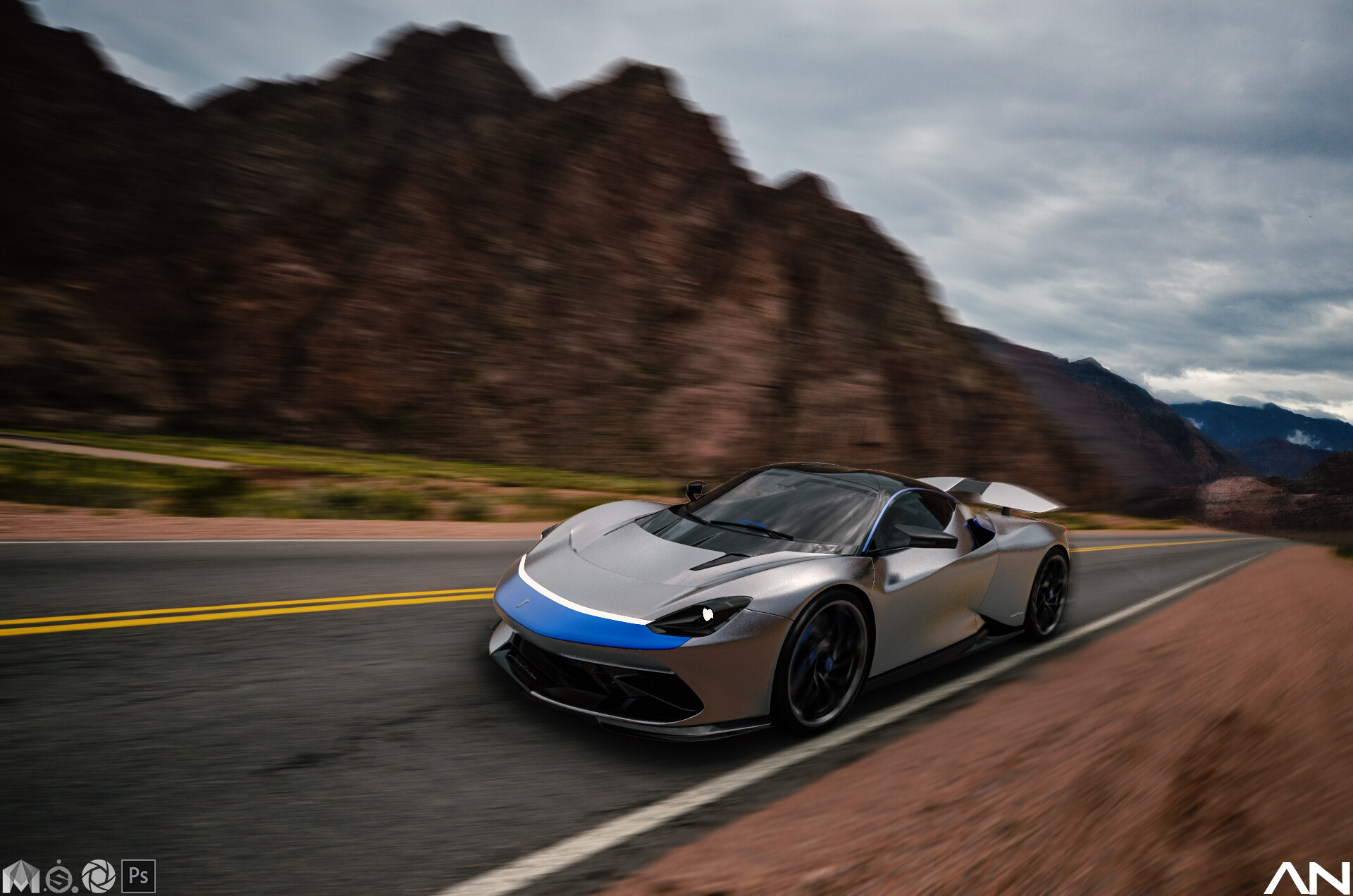 Ashutosh Negi - Pininfarina Battista (PFzero)(with blueprint)