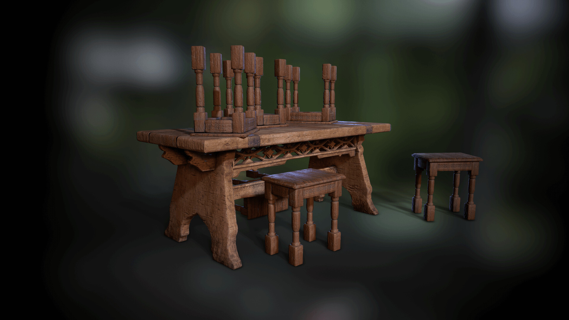 ArtStation - Medieval Old Table